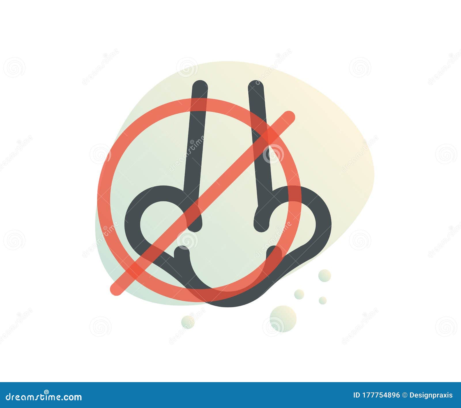 No Smell Symptom - Icon stock vector. Illustration of odours - 177754896