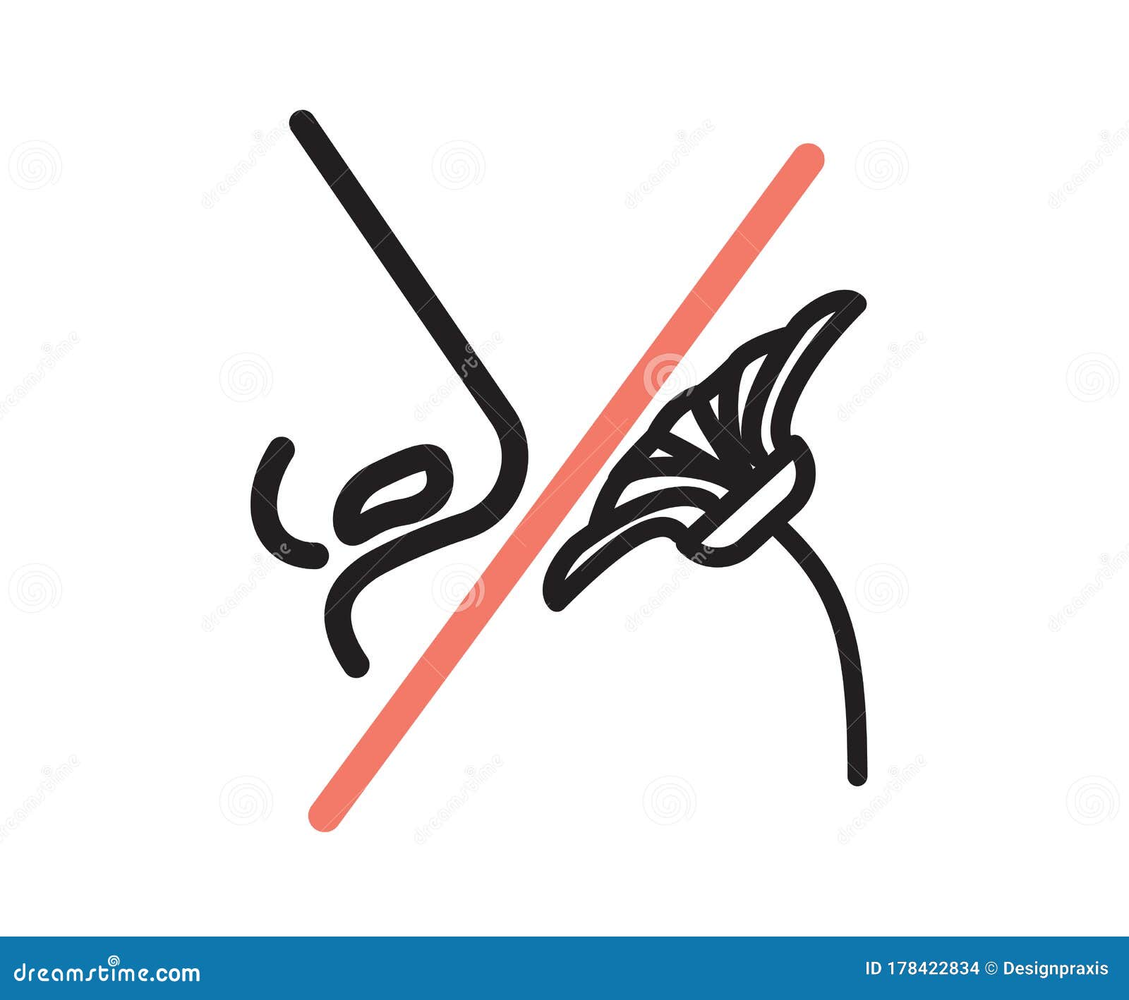 No Smell Symptom - Icon stock illustration. Illustration of smell ...