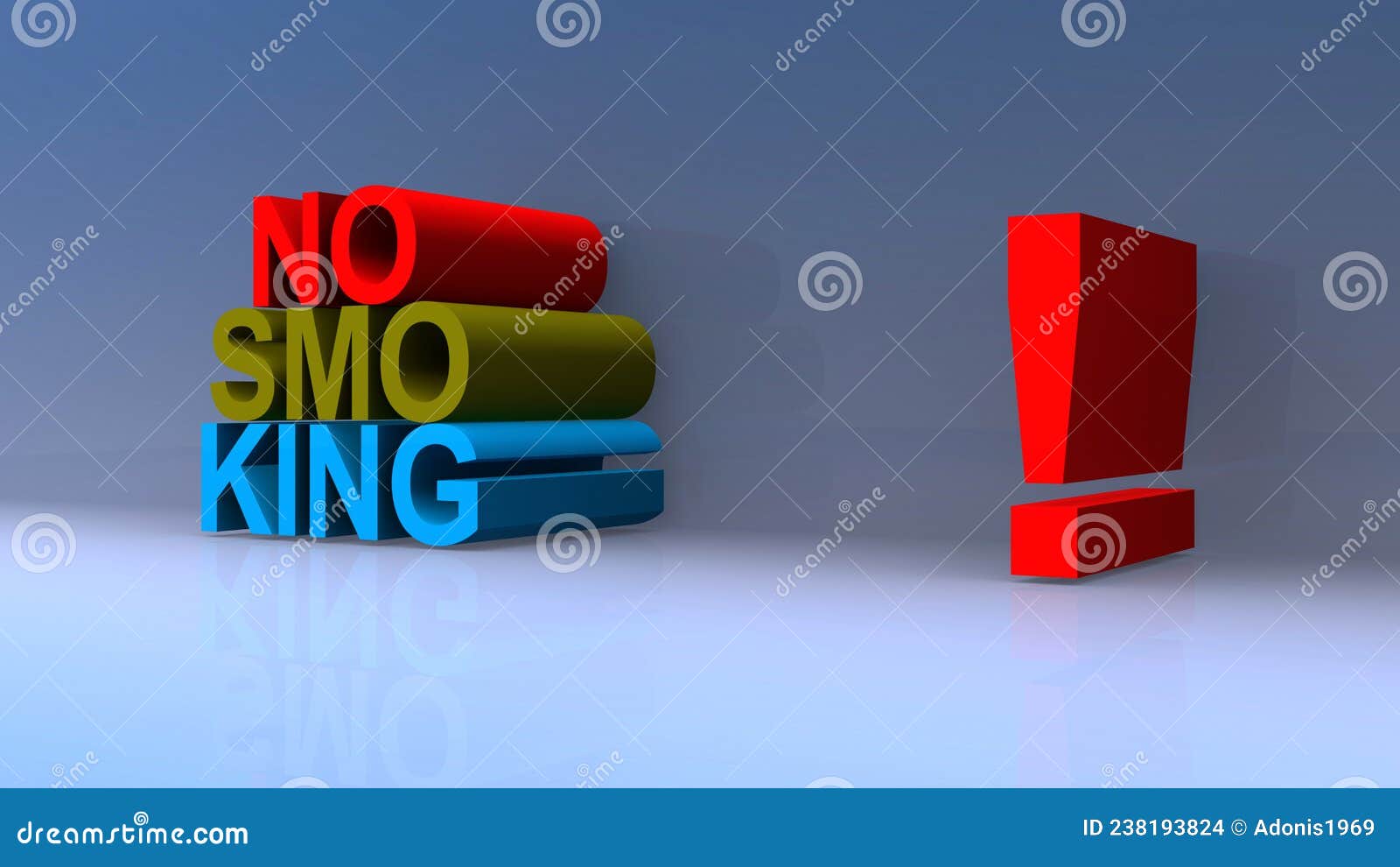 No smo king on blue stock illustration. Illustration of blue - 238193824