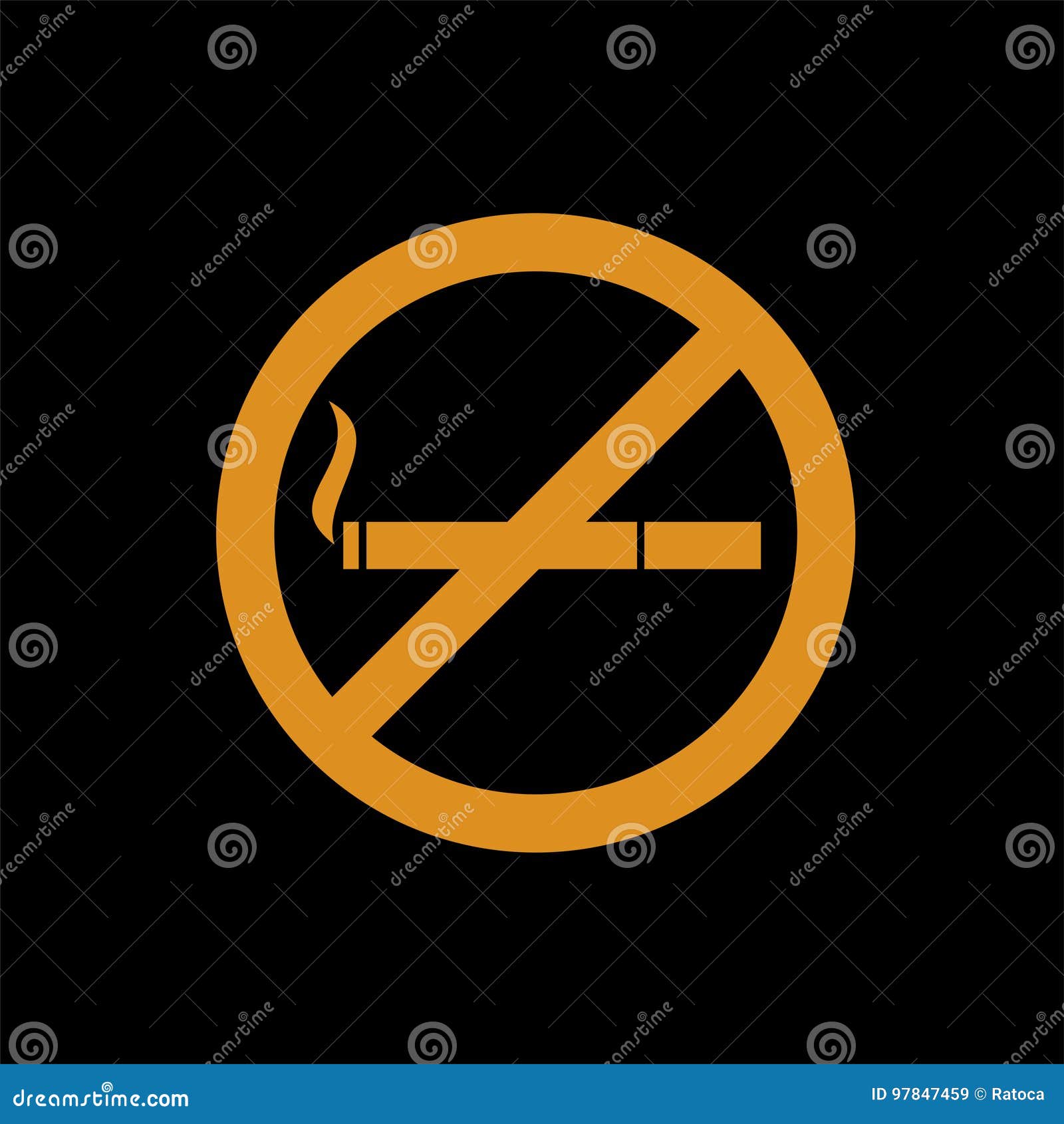 No smoke symbol stock vector. Illustration of cigarette - 97847459
