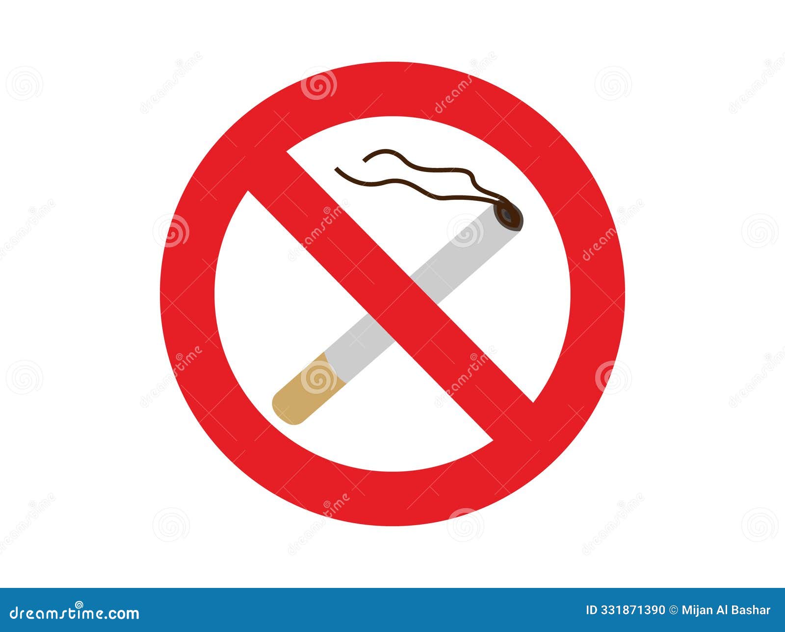 No Smoking Allowed Sign Vector Illustration Stock Vector - Illustration ...