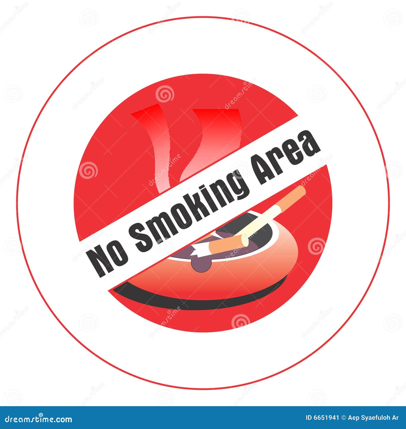 No Smoking area. stock vector. Illustration of area, danger - 6651941