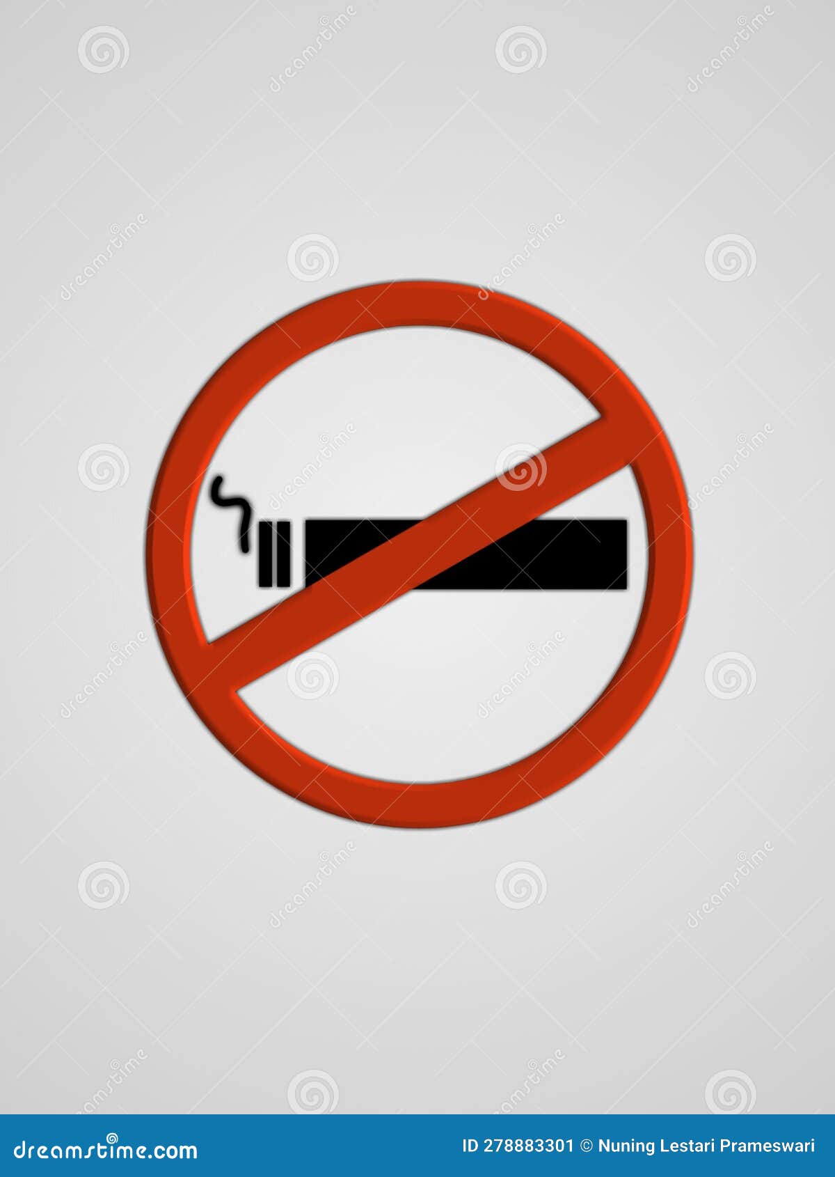 No Smoking, Emboss Symbol, Illustration on White Background Stock ...