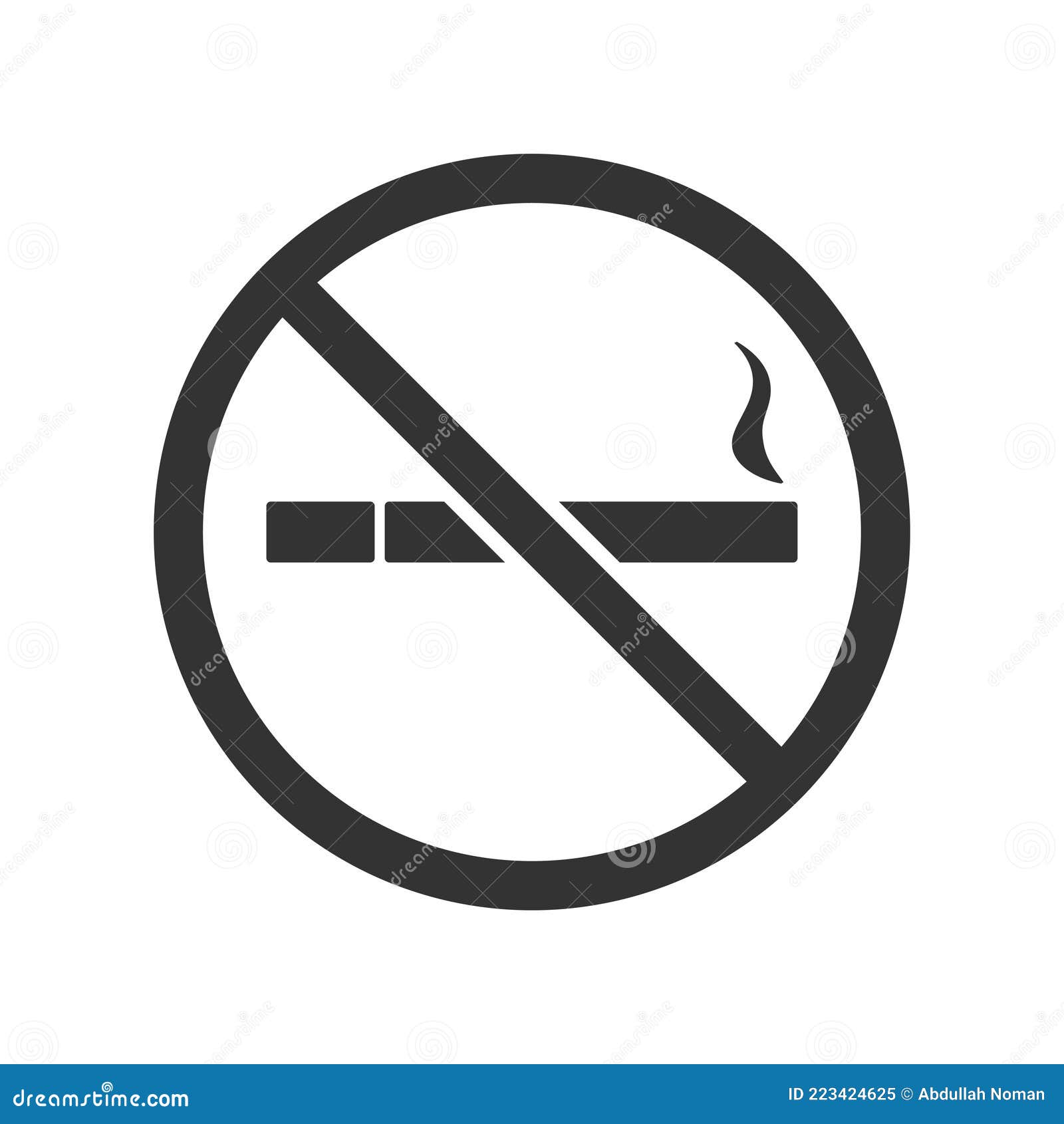 No smoking icon design stock vector. Illustration of issues - 223424625