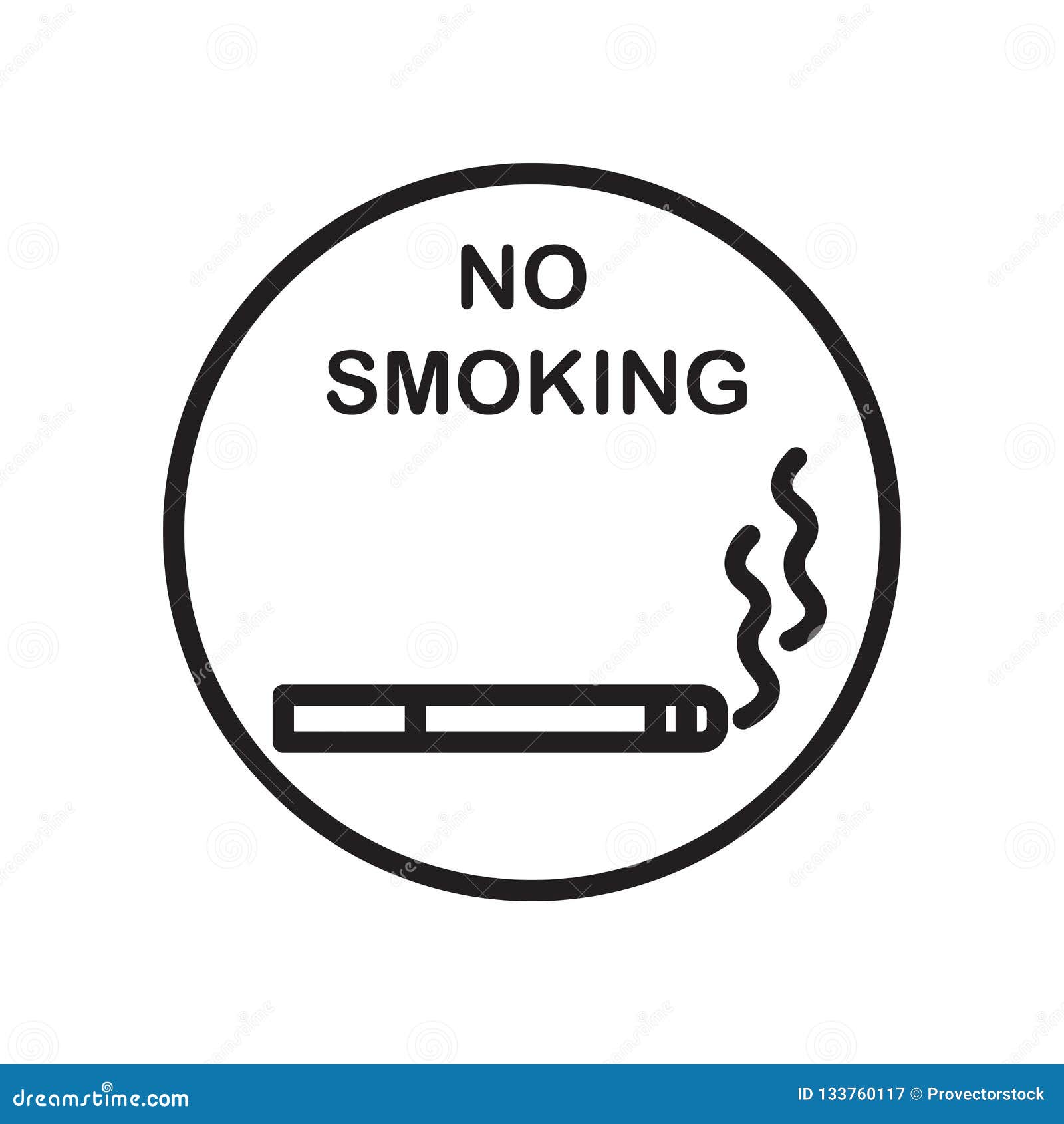 No Smoking Icon Vector Sign And Symbol Isolated On White Backgro Stock Vector Illustration Of