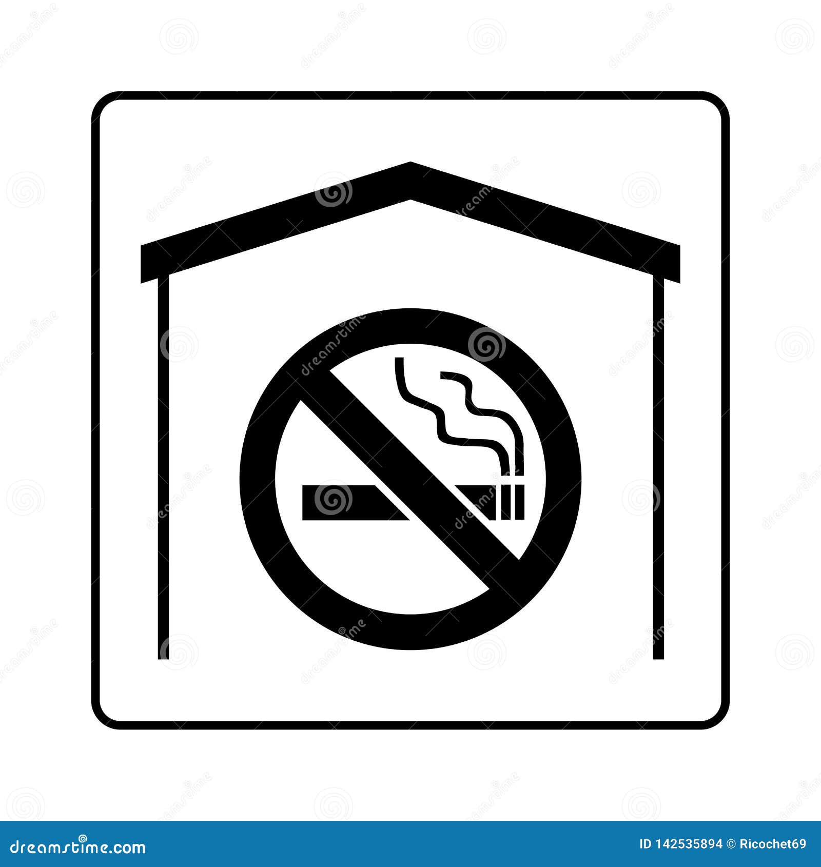 No smoking inside sign stock illustration. Illustration of nicotine ...