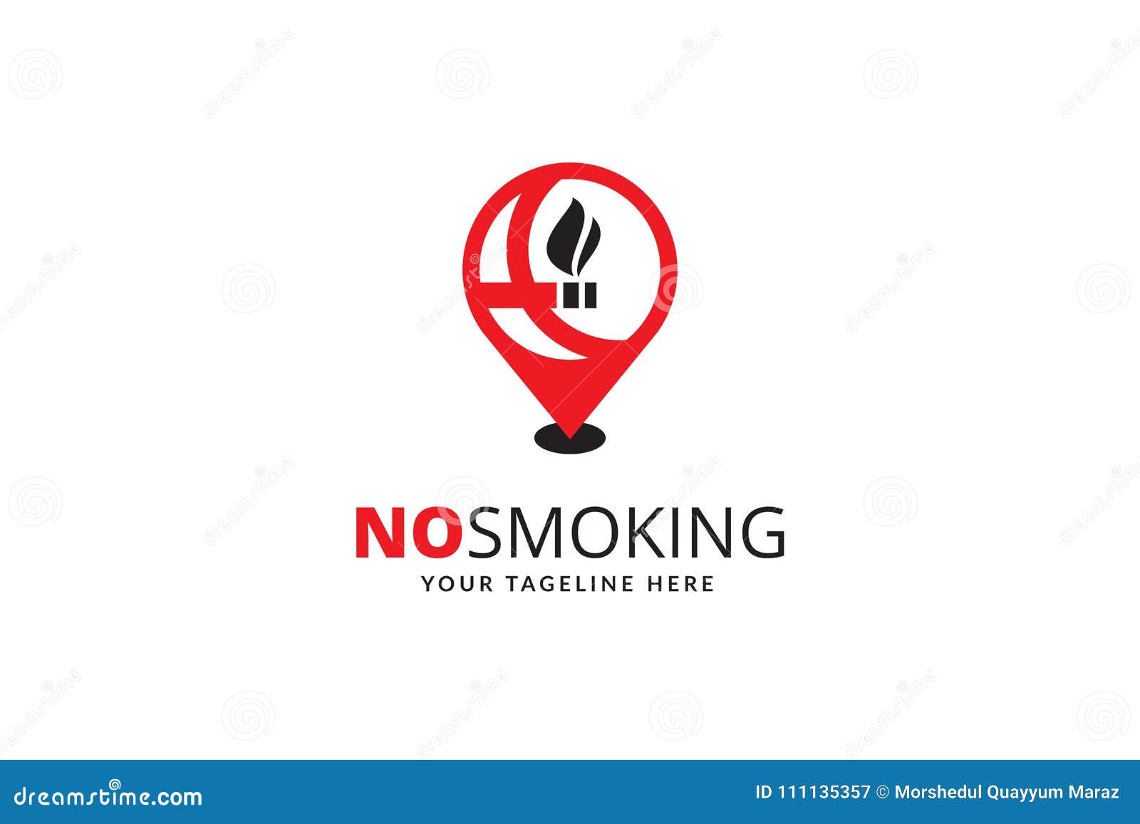 No Smoking Logo Design Template Vector Stock Vector - Illustration of ...