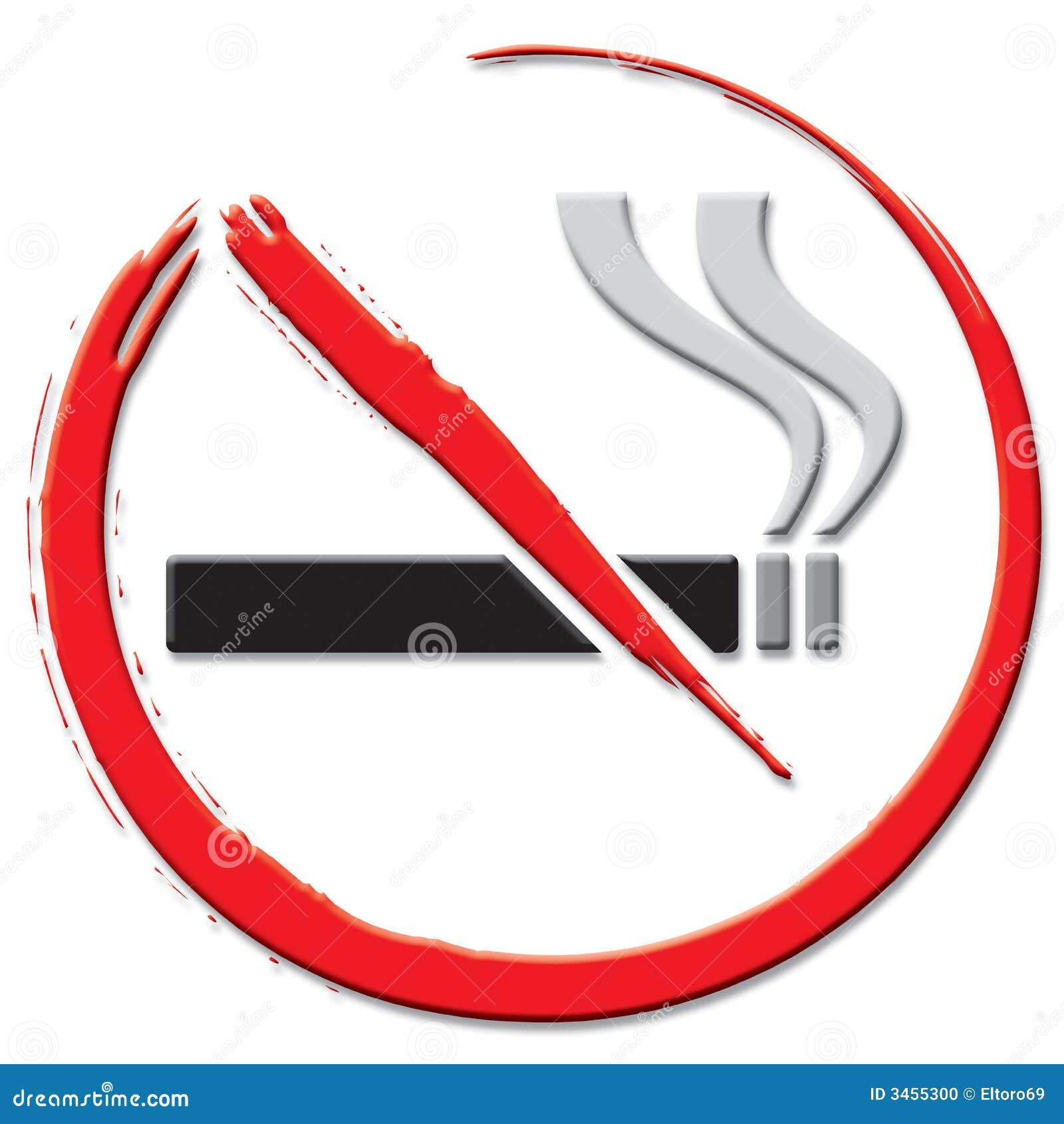 No smoking sign stock illustration. Illustration of tobacco - 3455300