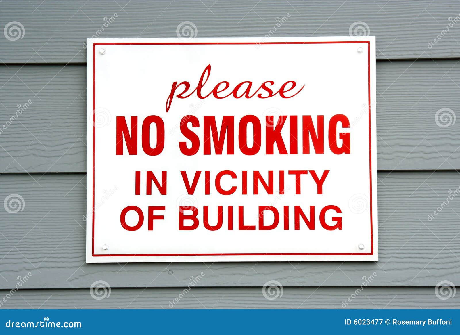 No Smoking Sign on Building Stock Image - Image of symbol, smoking: 6023477
