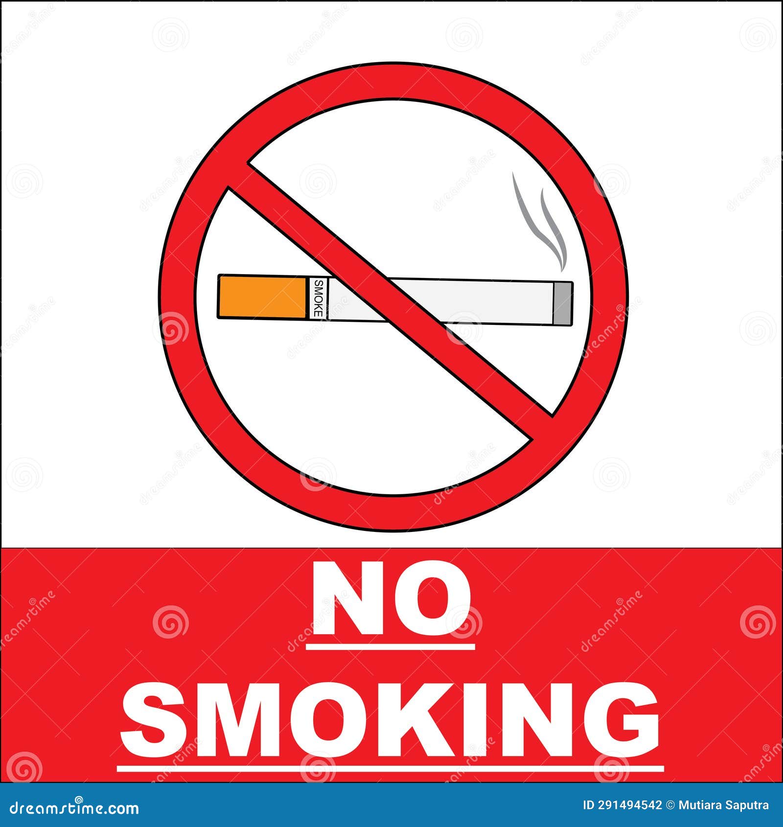 No Smoking Sign, No Cigarettes. Suitable for Sign Etc. Stock Vector ...