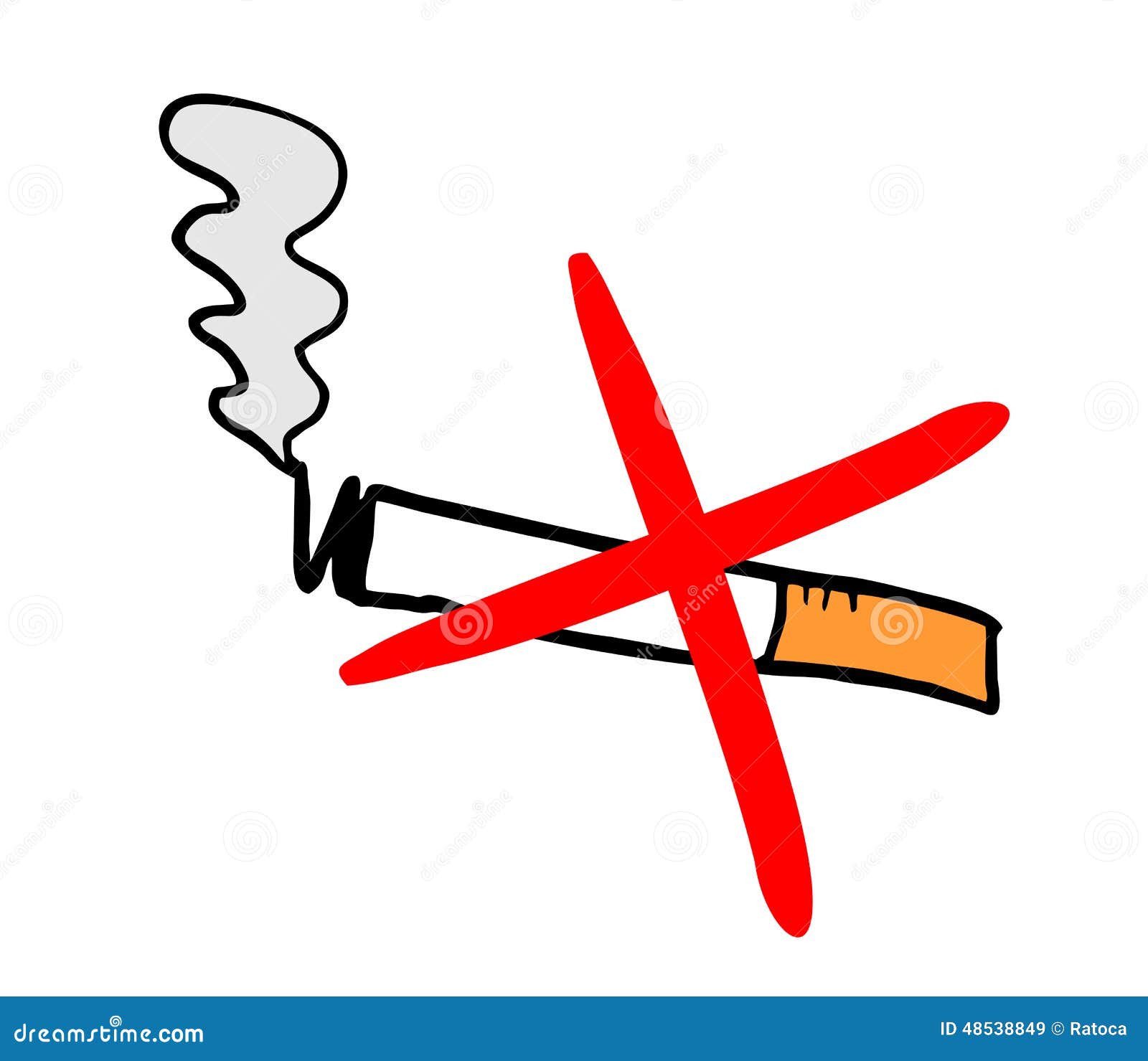 No smoking sign stock vector. Illustration of draw, icon - 48538849