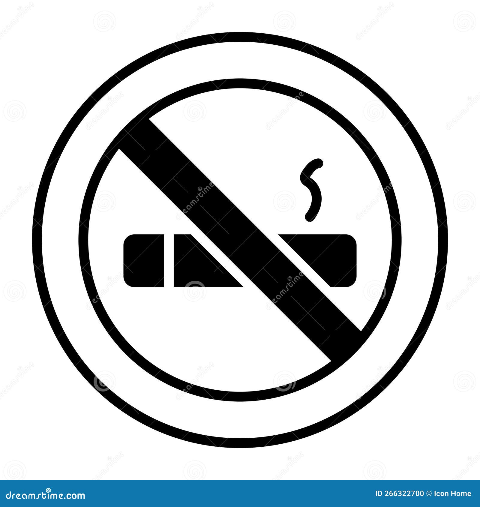 No Smoking Sign Icon, Cigarette with Forbidden Sign Vector Stock Vector ...