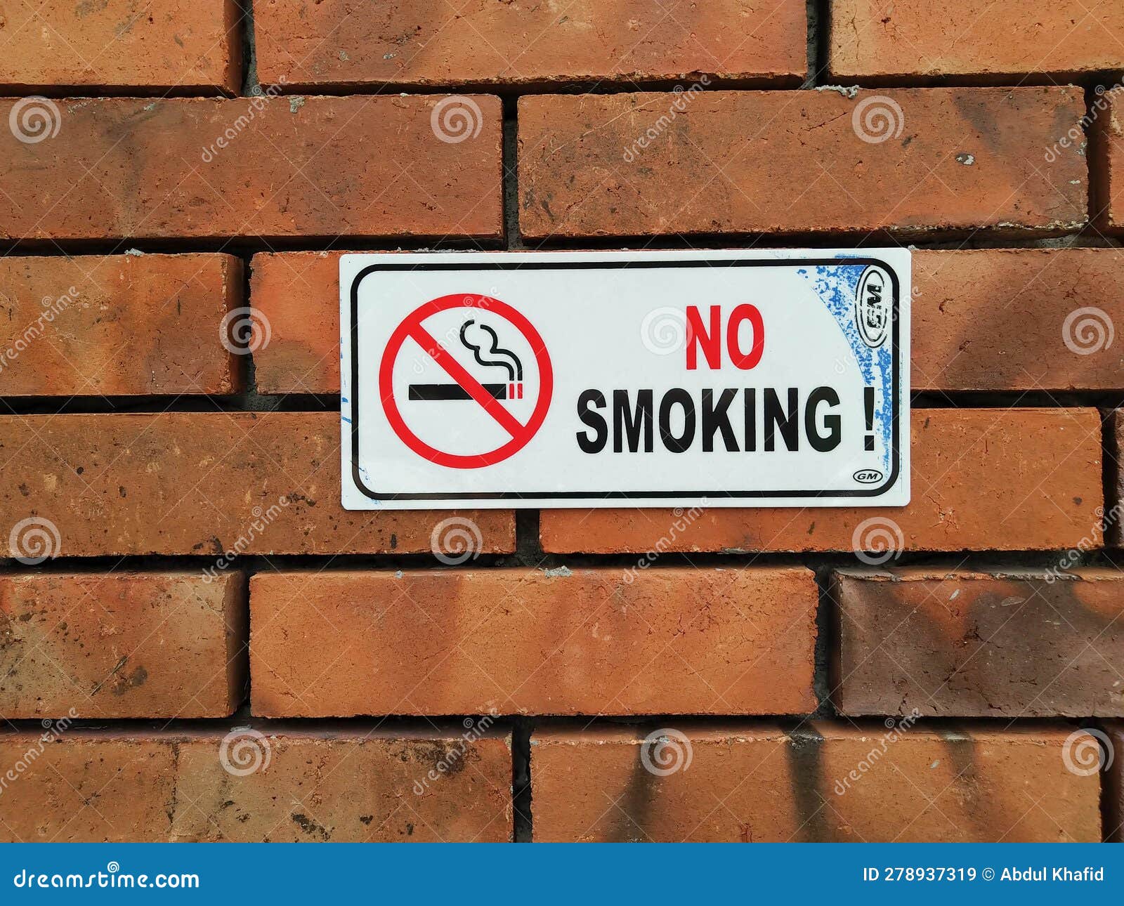 Warning signs stock image. Image of signage, stuck, brick - 278937319