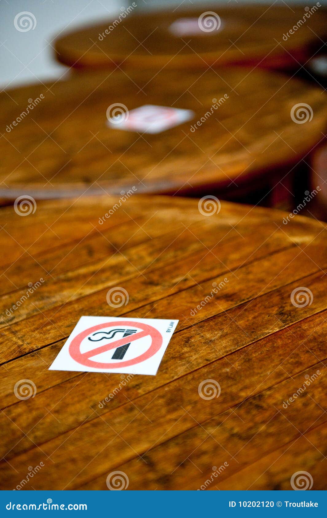 No smoking sign on tables stock photo. Image of forbidden - 10202120