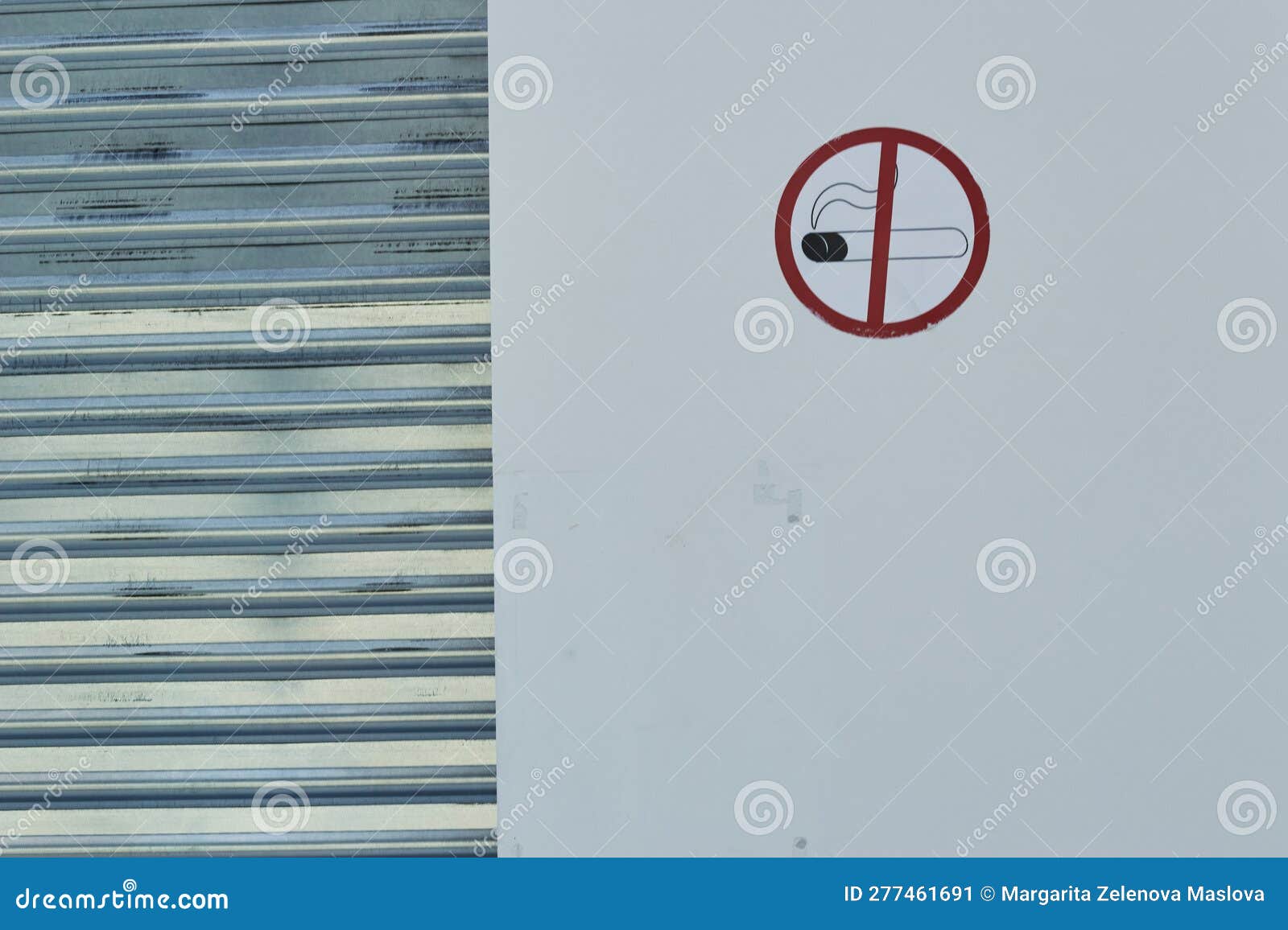 No Smoking Sign on the Wall. Behavior Rules Stock Image - Image of ...