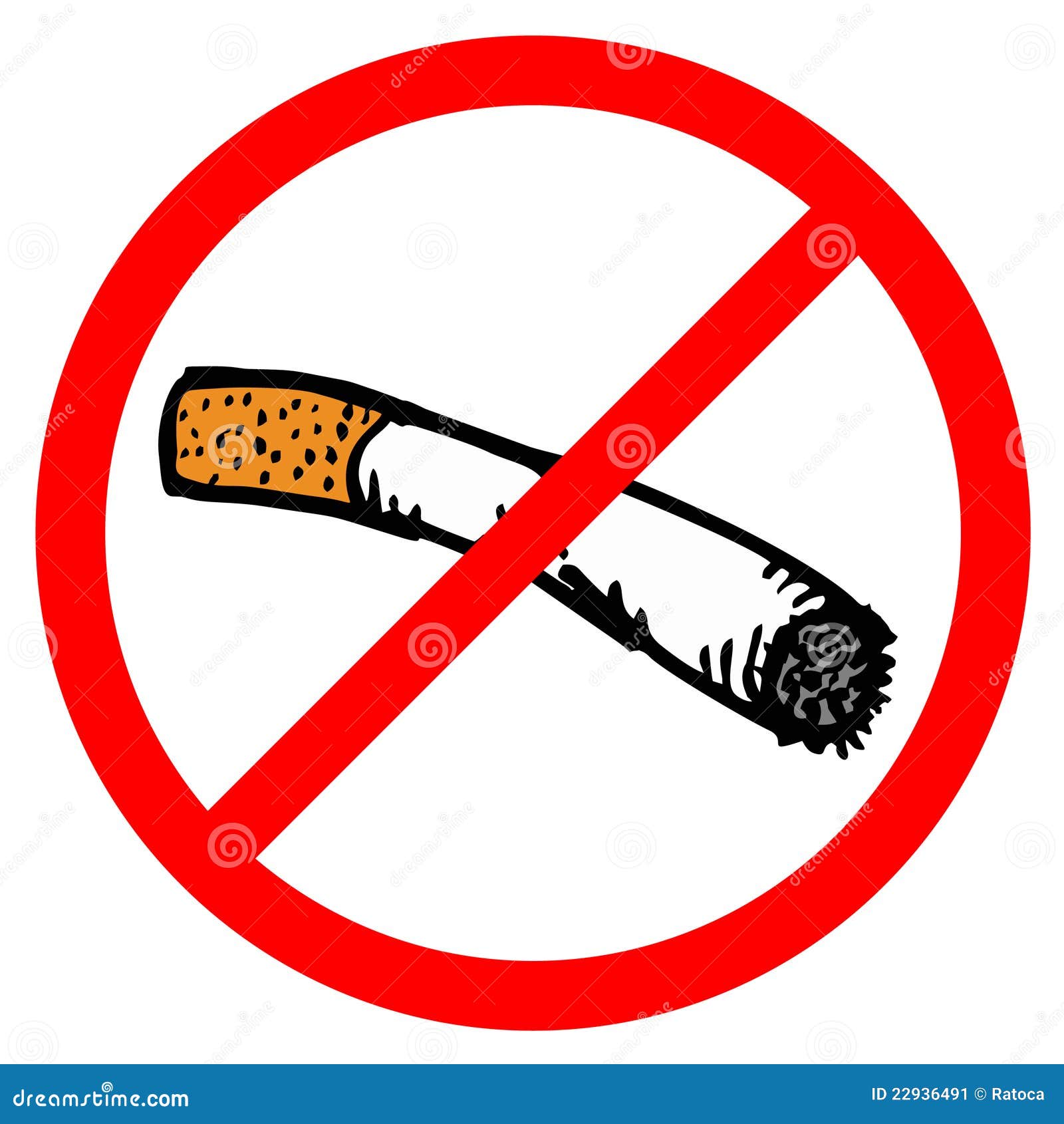 No smoking signal stock vector. Illustration of icon - 22936491
