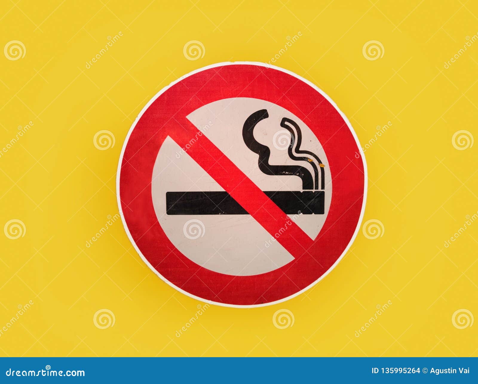 A no smoking signal stock photo. Image of symbol, chrome - 135995264