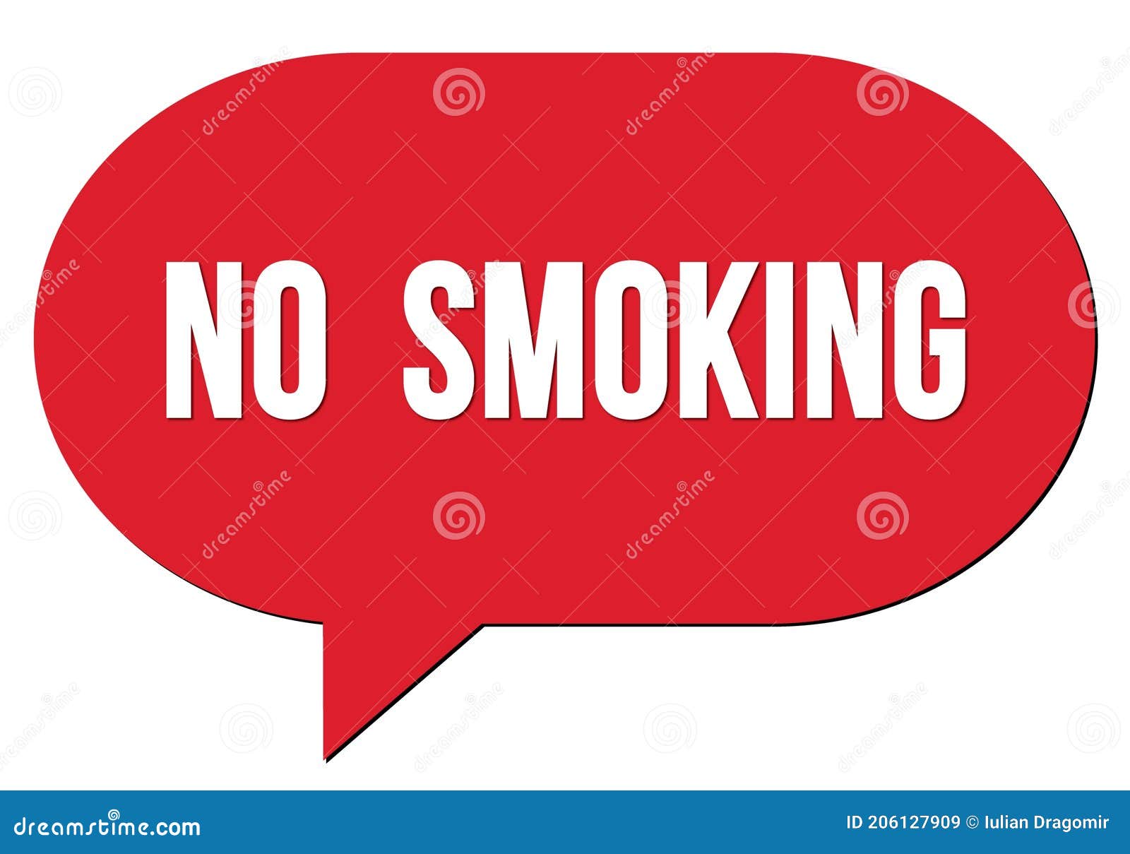 NO SMOKING Text Written in a Red Speech Bubble Stock Illustration ...