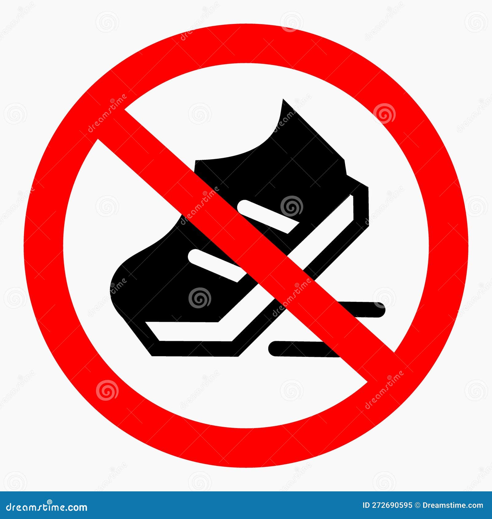 No sneakers stock vector. Illustration of vector, sign - 272690595