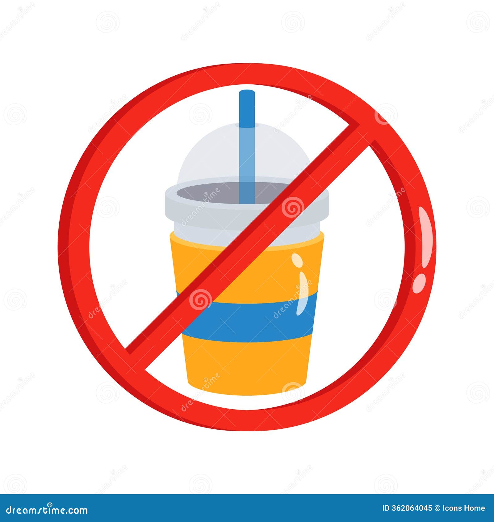 No Soft Drink Sign Indicating Fasting Rules during Ramadan Stock Vector ...