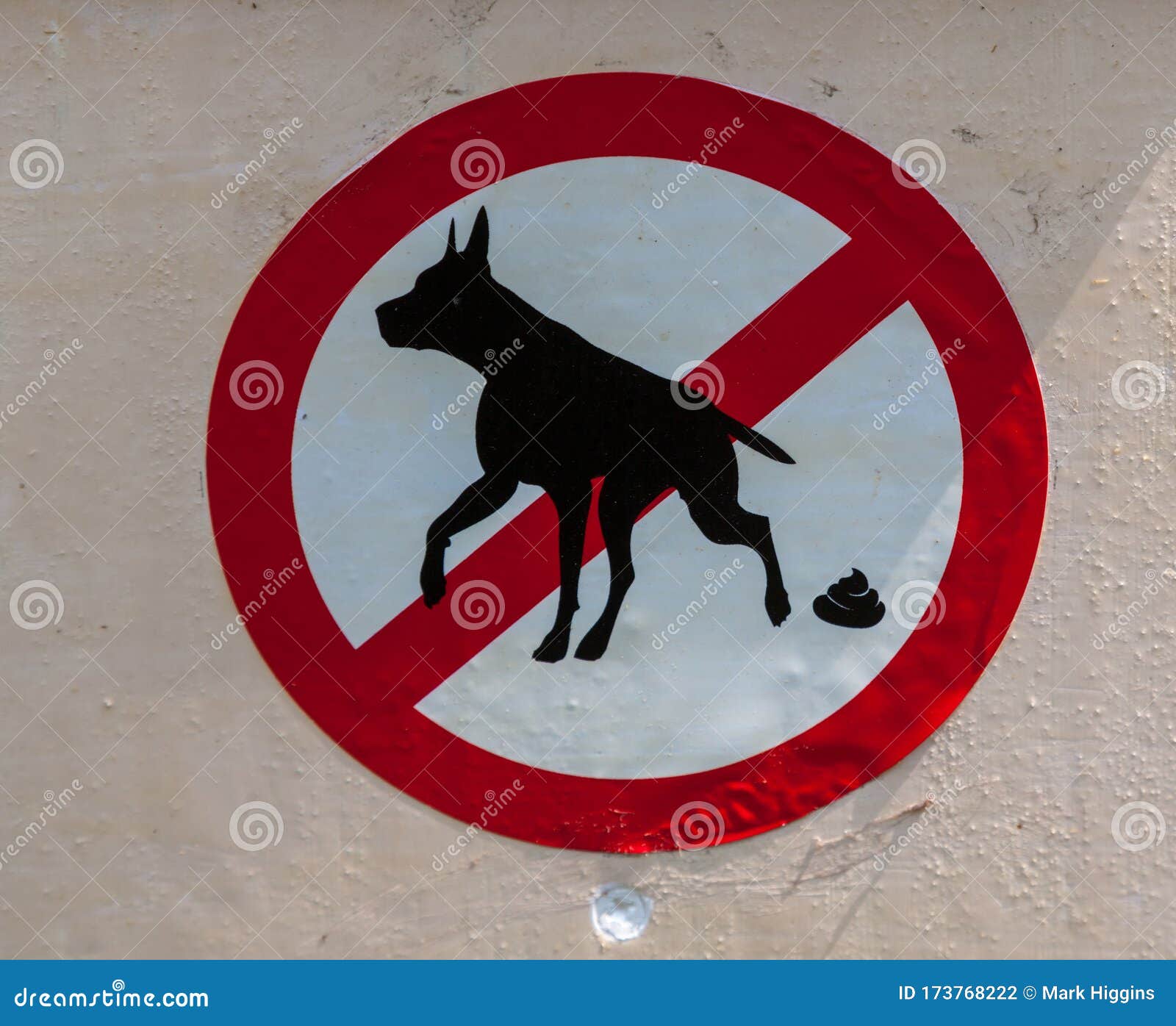 Dog sign stock photo. Image of stop, soil, black, symbol - 173768222