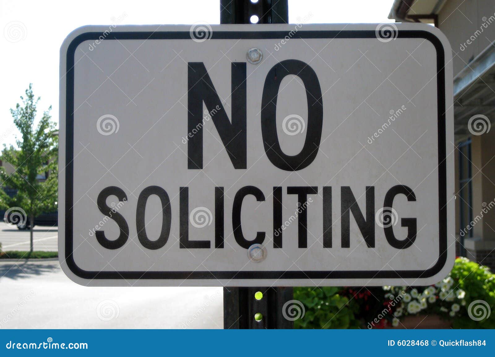 No Soliciting Sign stock photo. Image of soliciting, forbid - 6028468