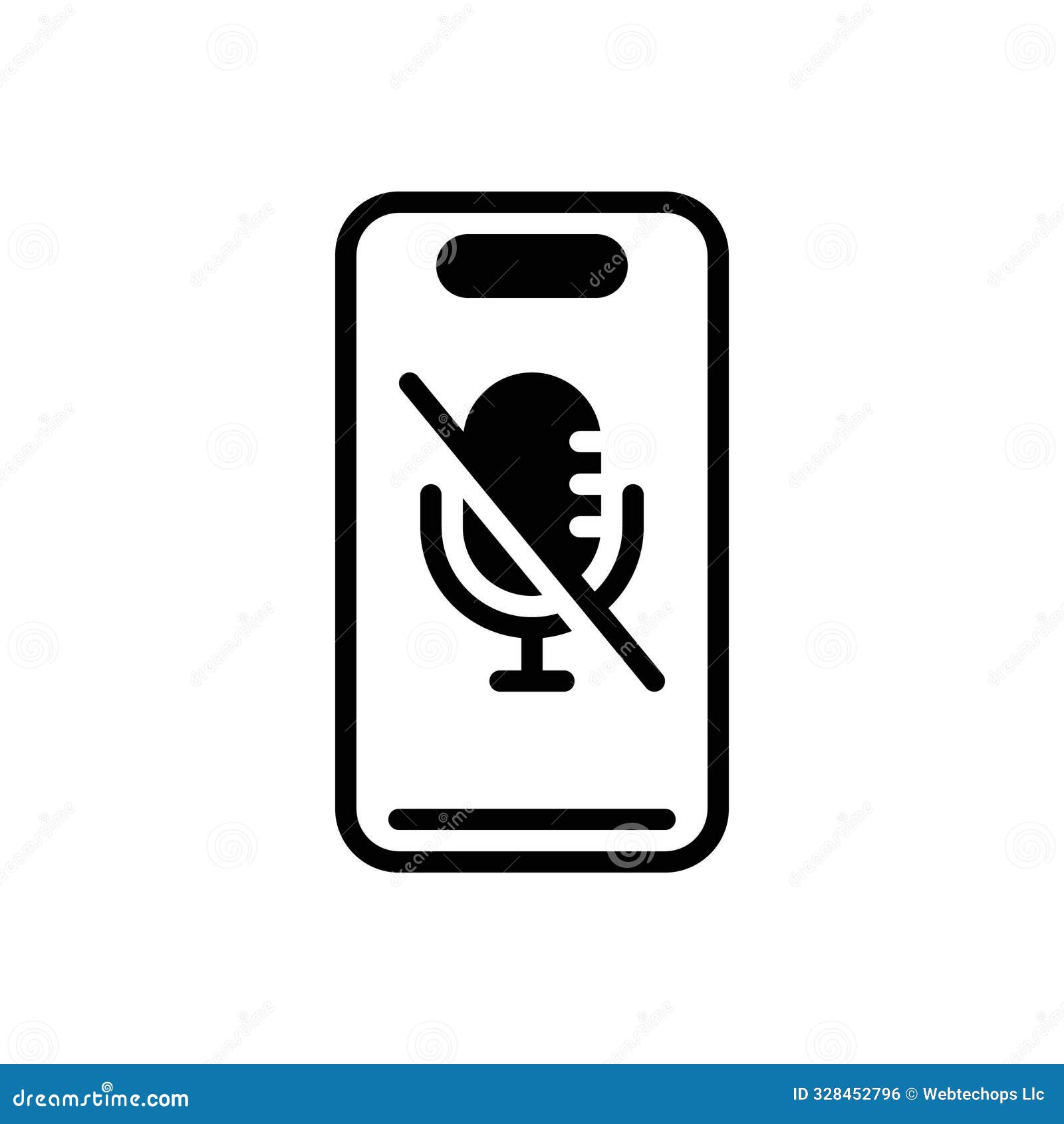 Black Solid Icon for No Sound, No and Device Stock Illustration ...