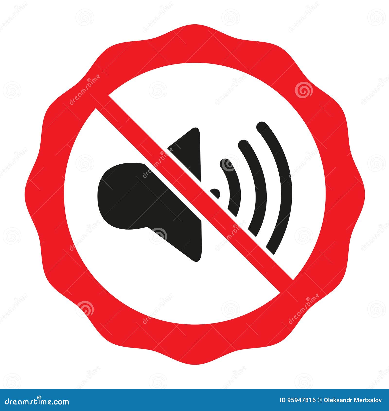 The No Sound Icon. Flat Vector Illustration Volume Off Symbol. Stock ...