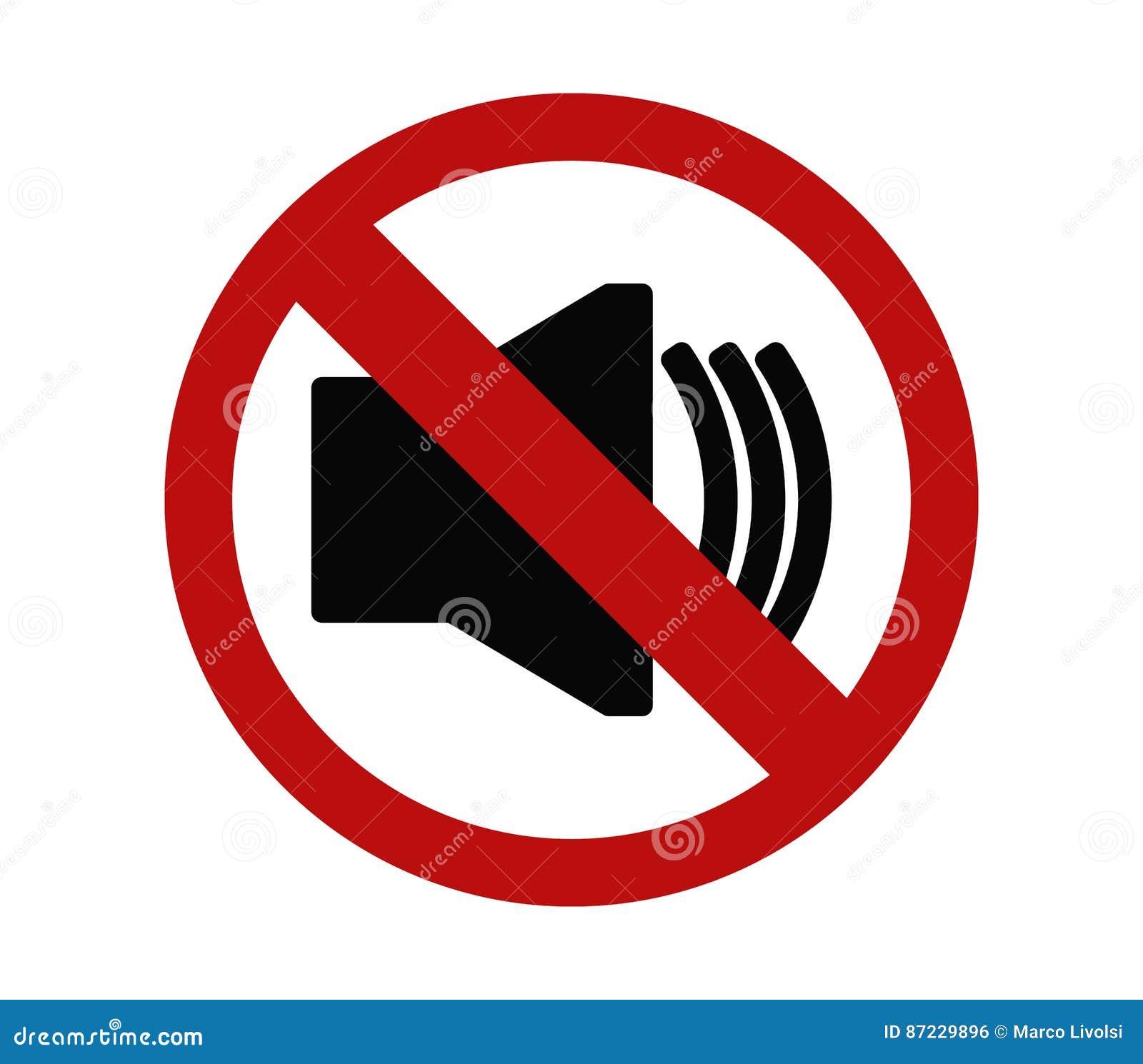 No sound icon illustrated stock illustration. Illustration of design ...