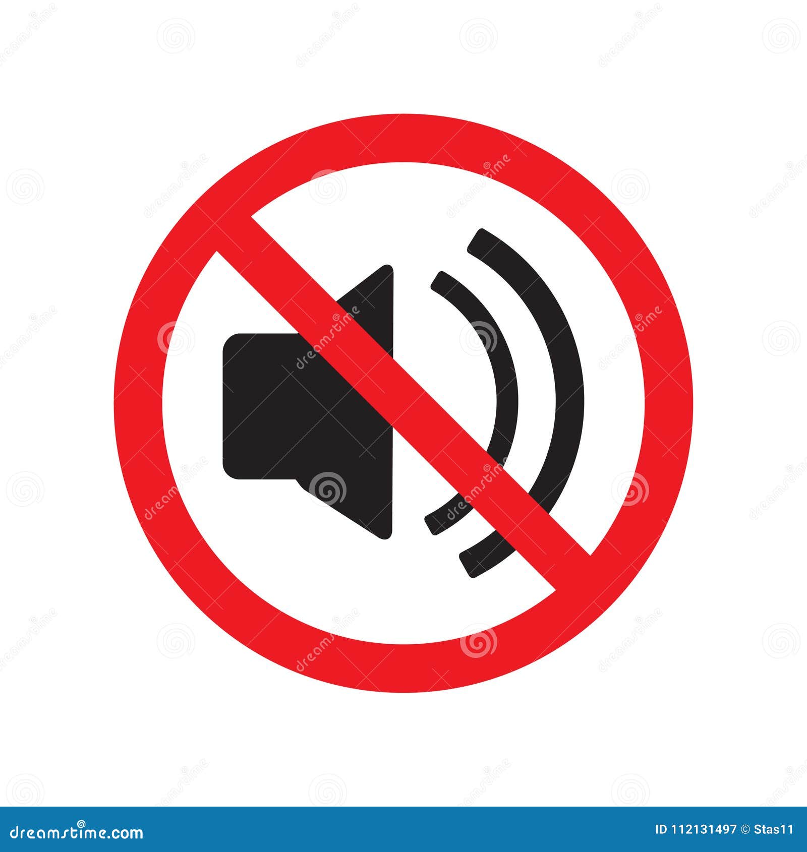 The No Sound Icon. Volume Off Symbol Stock Illustration - Illustration ...