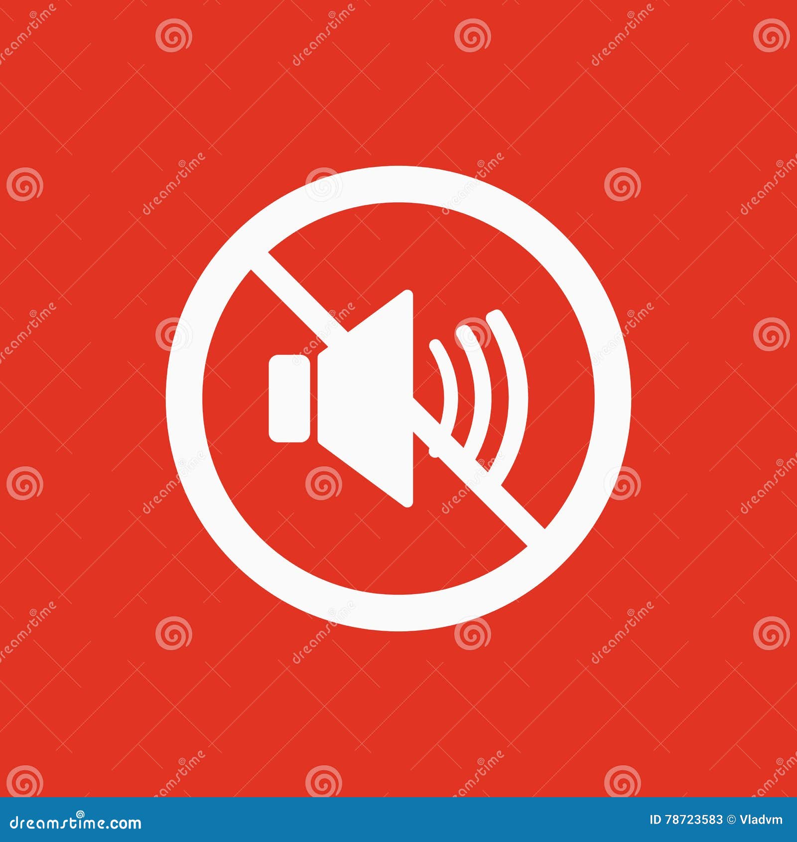 The No Sound Icon. Volume Off Symbol Stock Vector - Illustration of ...