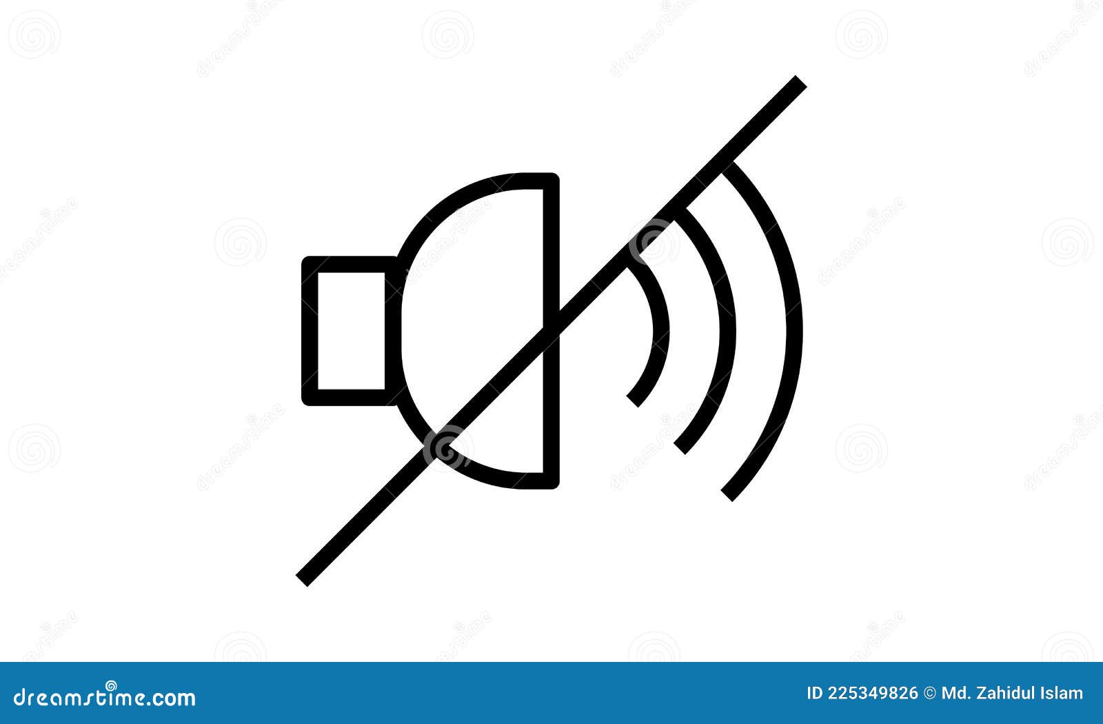 The No Sound Icon Volume Off Symbol Flat Vector Image Stock Vector ...