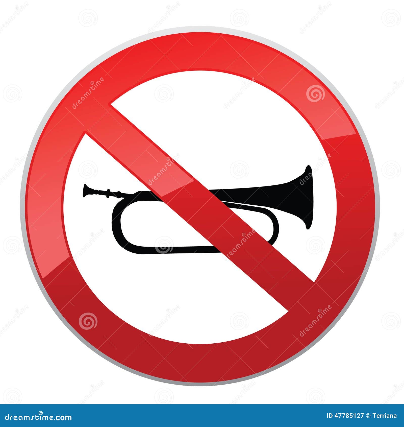 No Sound Sign. Keep Quiet Symbol. Stock Illustration - Image: 47785127