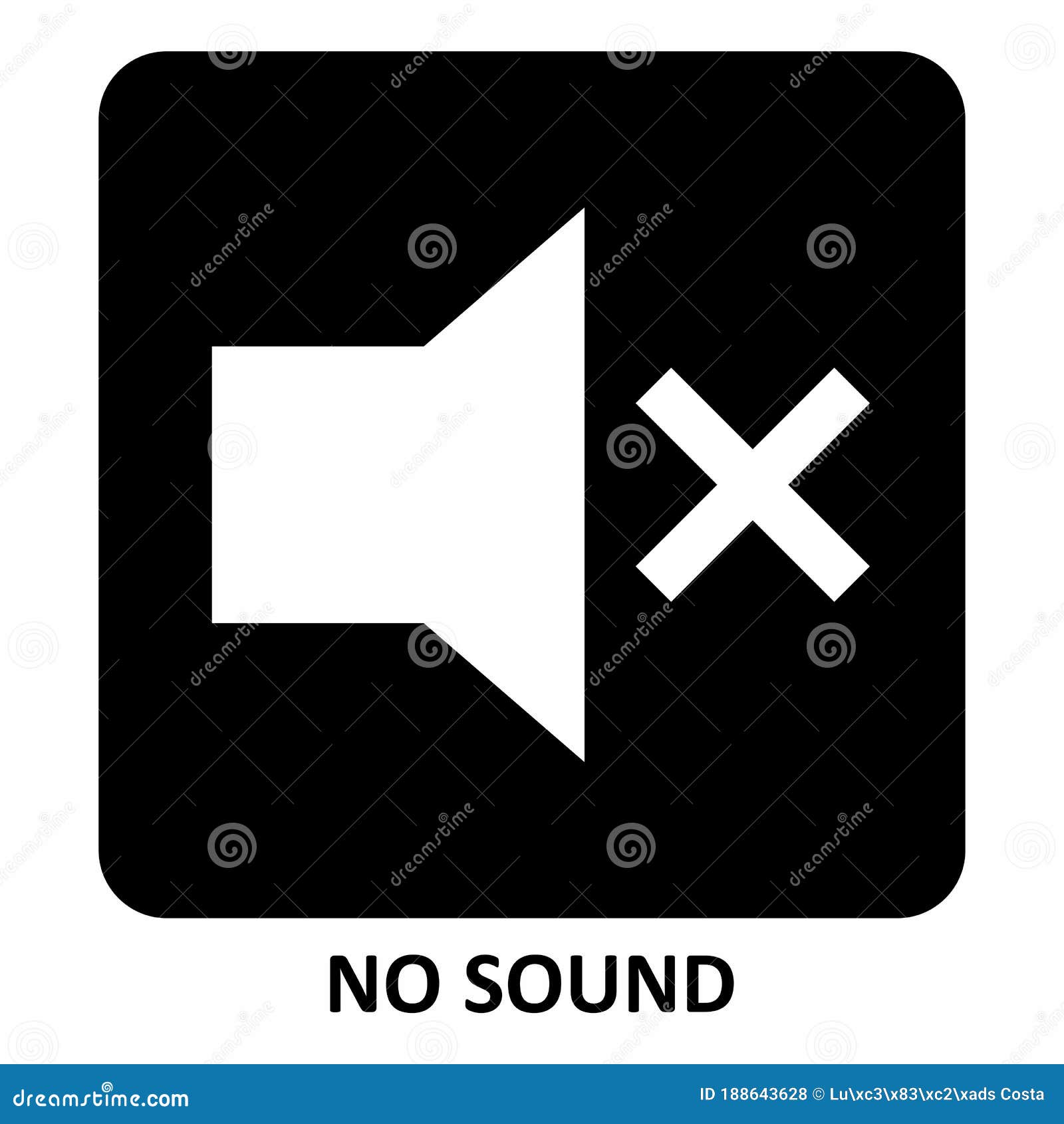 No Sound Symbol Illustration Stock Illustration - Illustration of ...