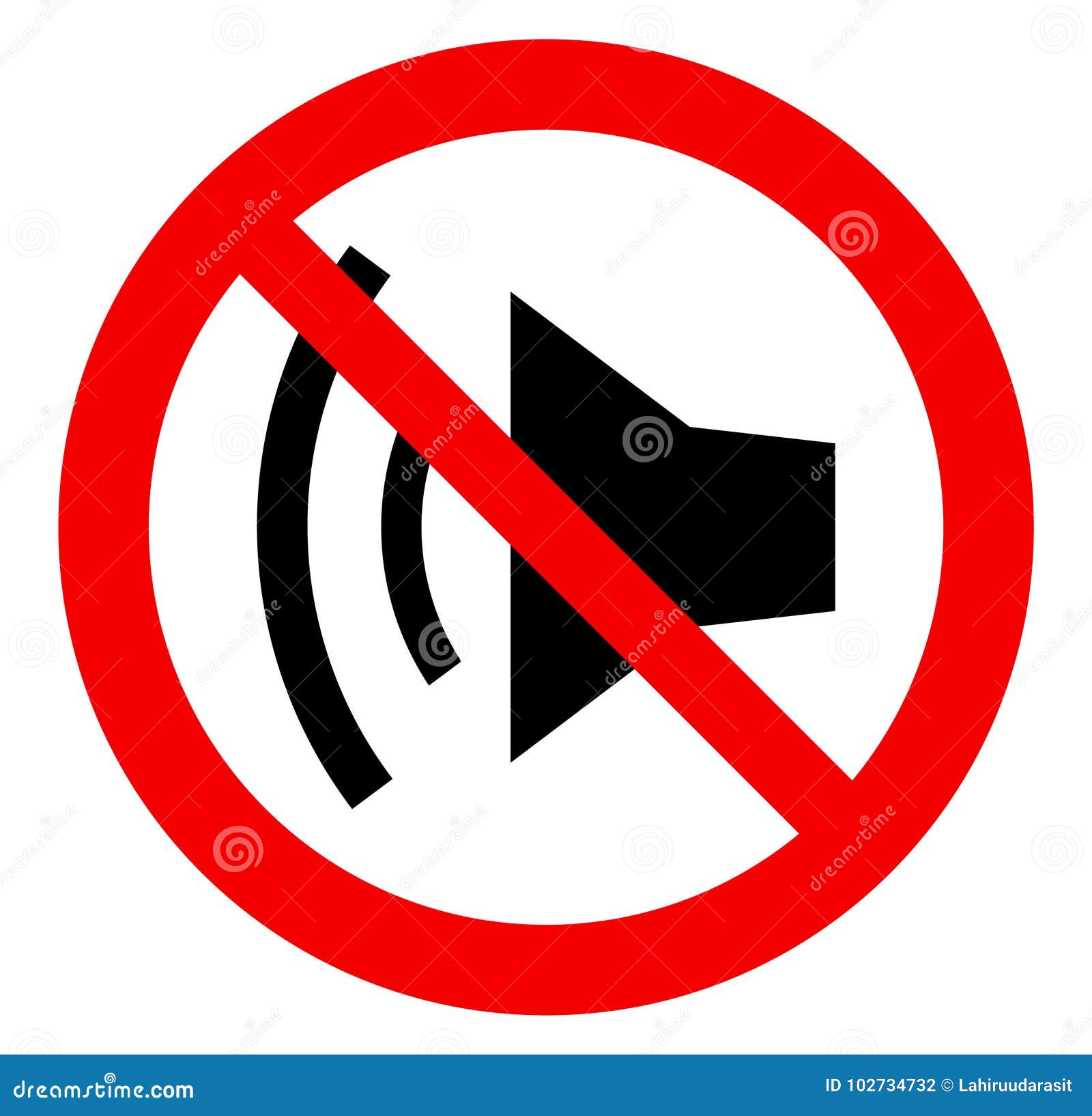 No sound symbol stock vector. Illustration of mute, emblem - 102734732