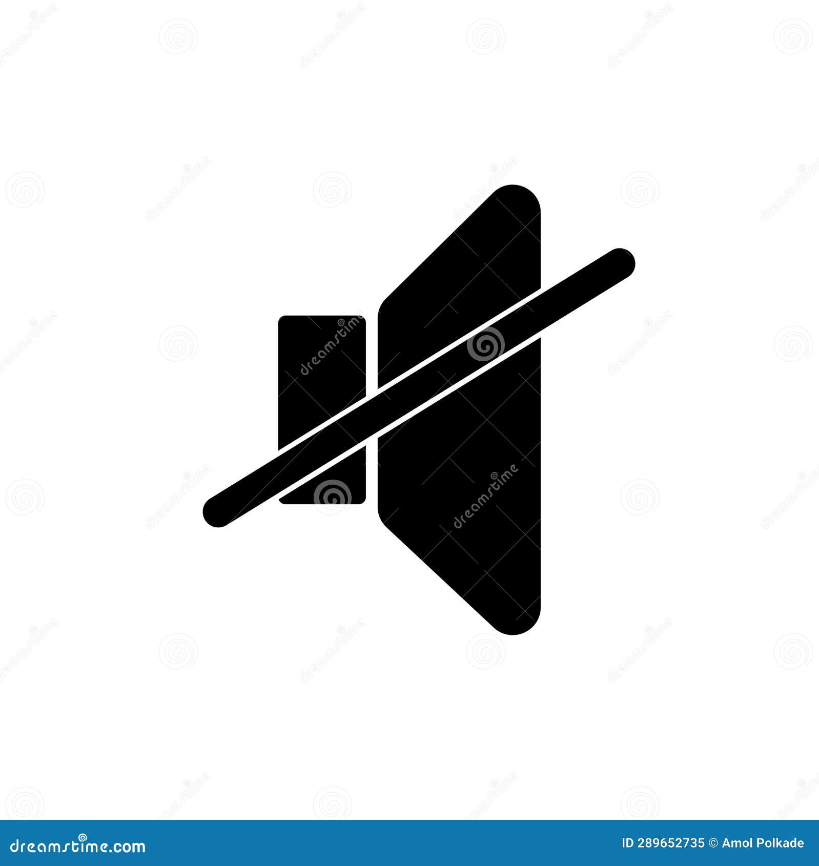 No Sound Vector Icon on White Color Stock Vector - Illustration of play ...