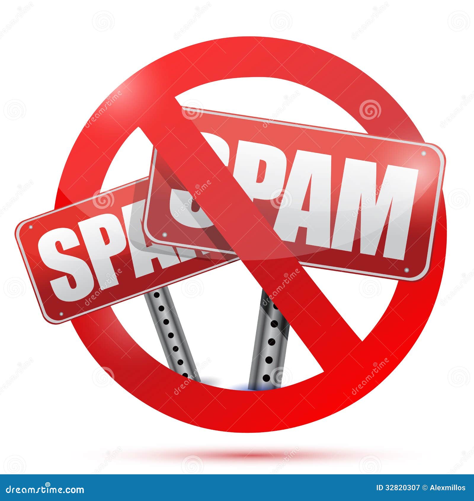No Spam Allow Illustration Design Stock Illustration - Illustration of ...