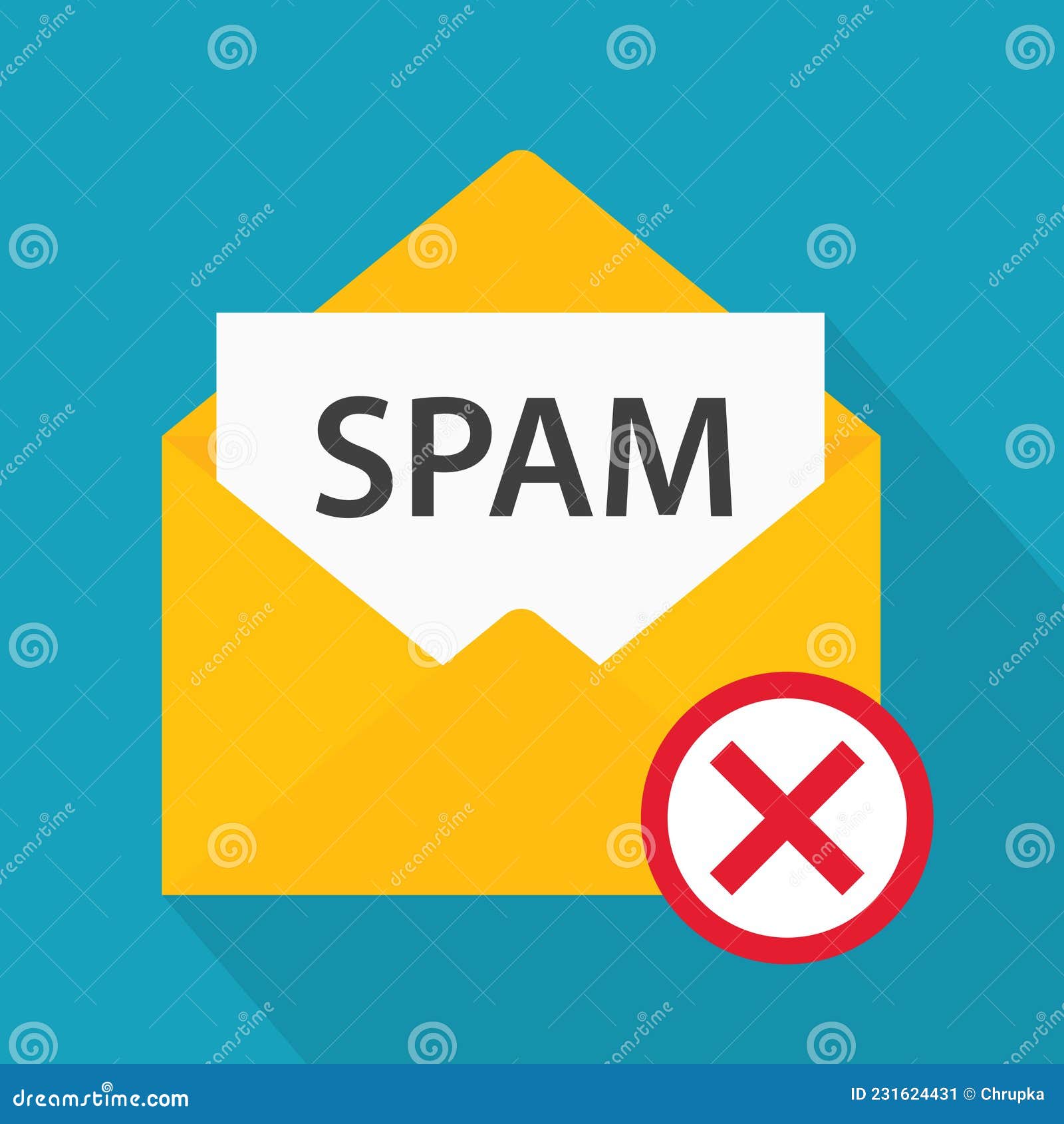 No spam concept stock vector. Illustration of information - 231624431