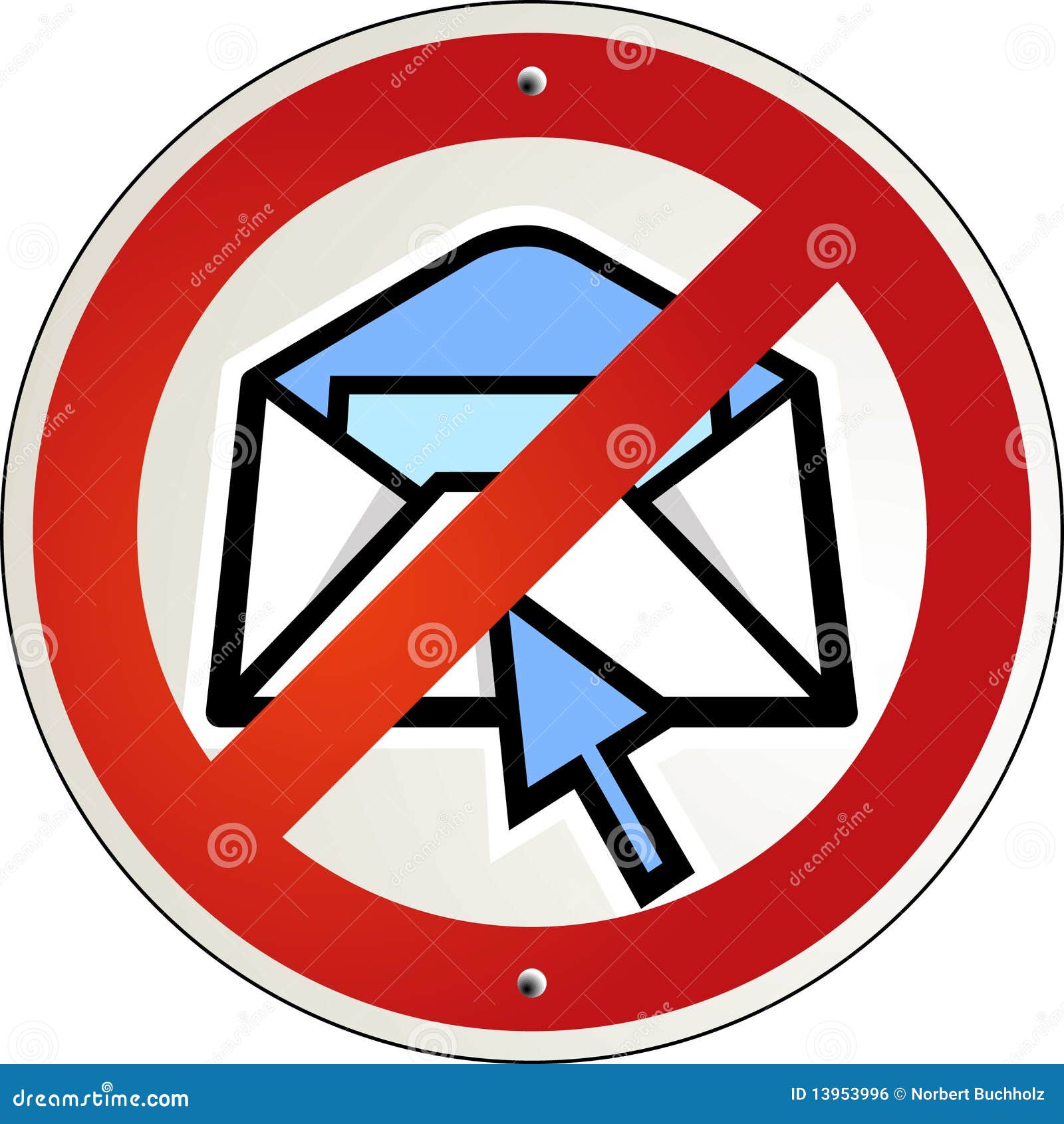 No spam e-mail stock vector. Illustration of unwelcome - 13953996