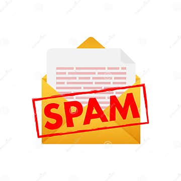No Spam. Spam Email Warning. Concept of Virus, Piracy, Hacking and ...