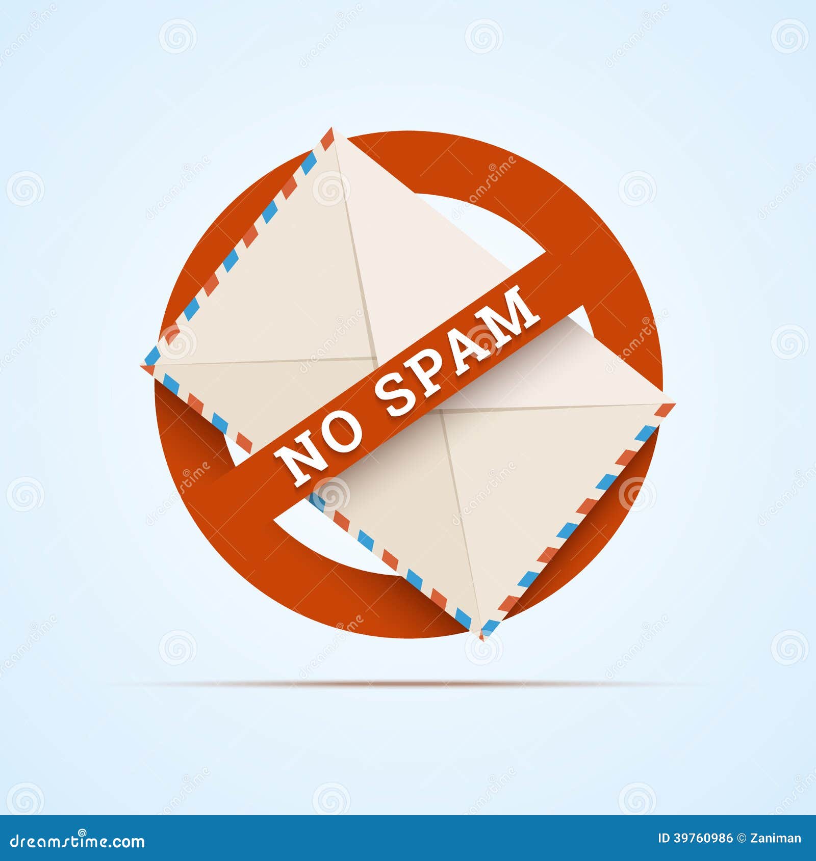 No spam illustration. stock vector. Illustration of spam - 39760986