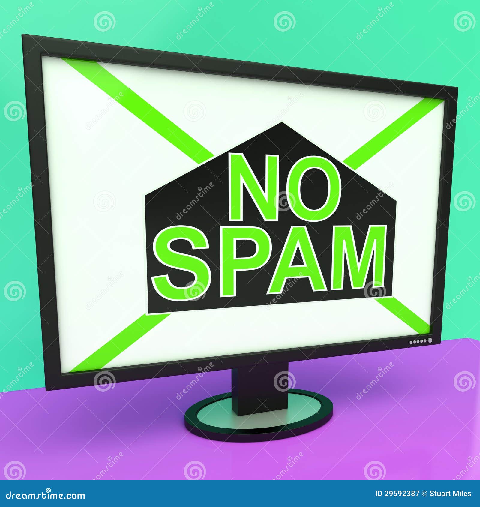 No Spam Shows Removing Unwanted Junk Email Stock Illustration ...