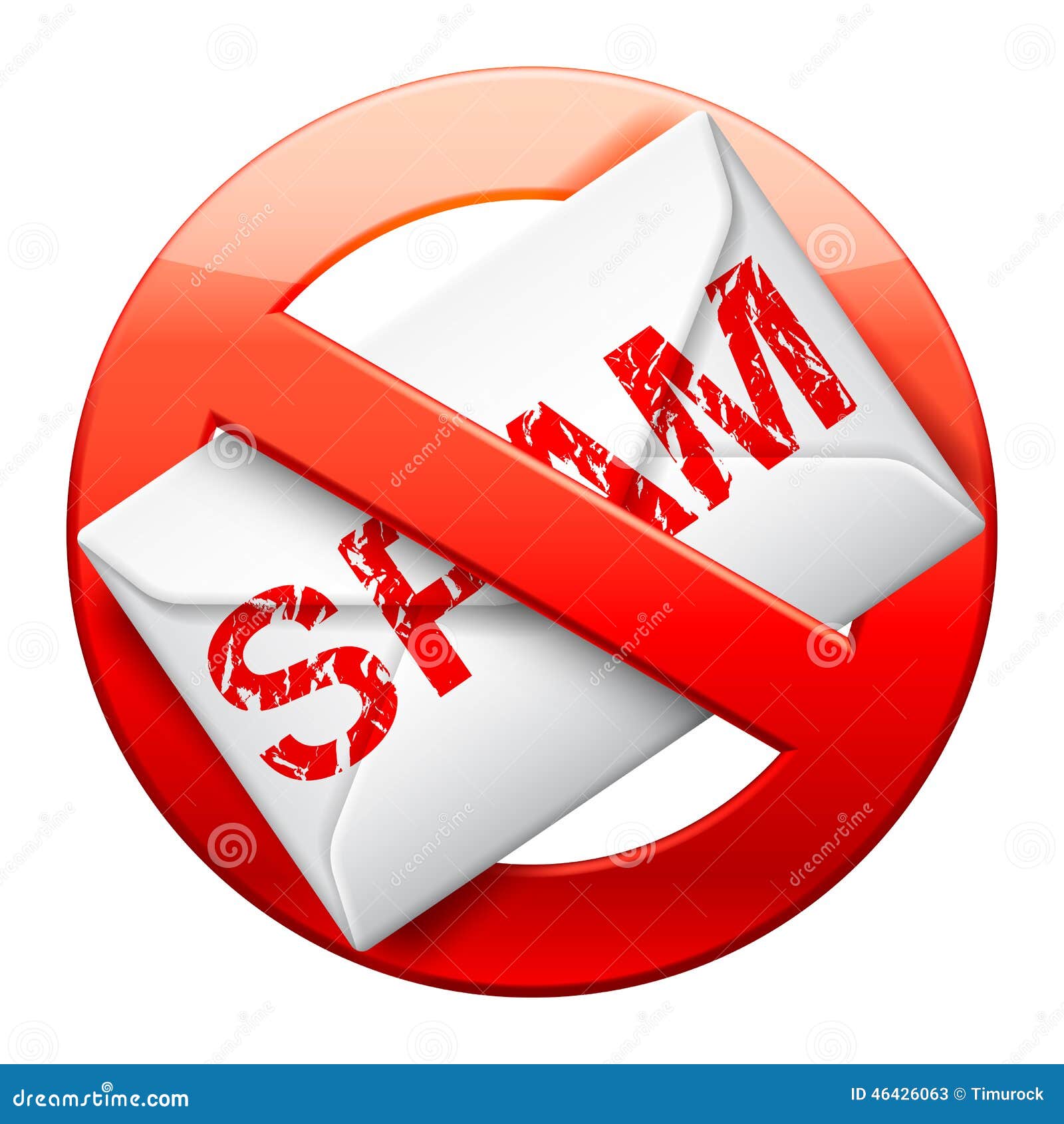 No Spam Sign. Prohibition Sign. Stop Spam Icon. Banning Spam. Vector ...