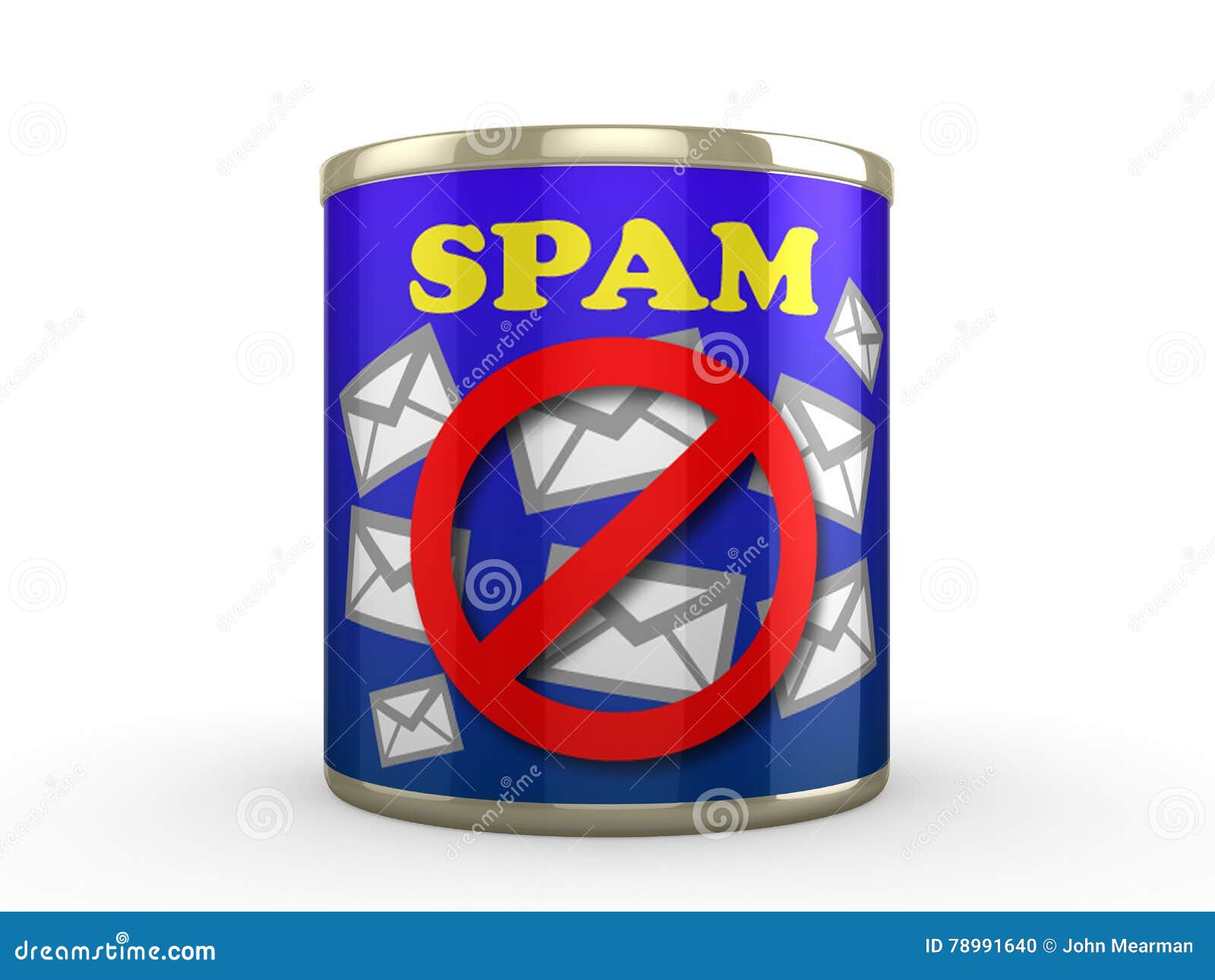 No Spam Tin stock photo. Image of mail, concept, computer - 78991640