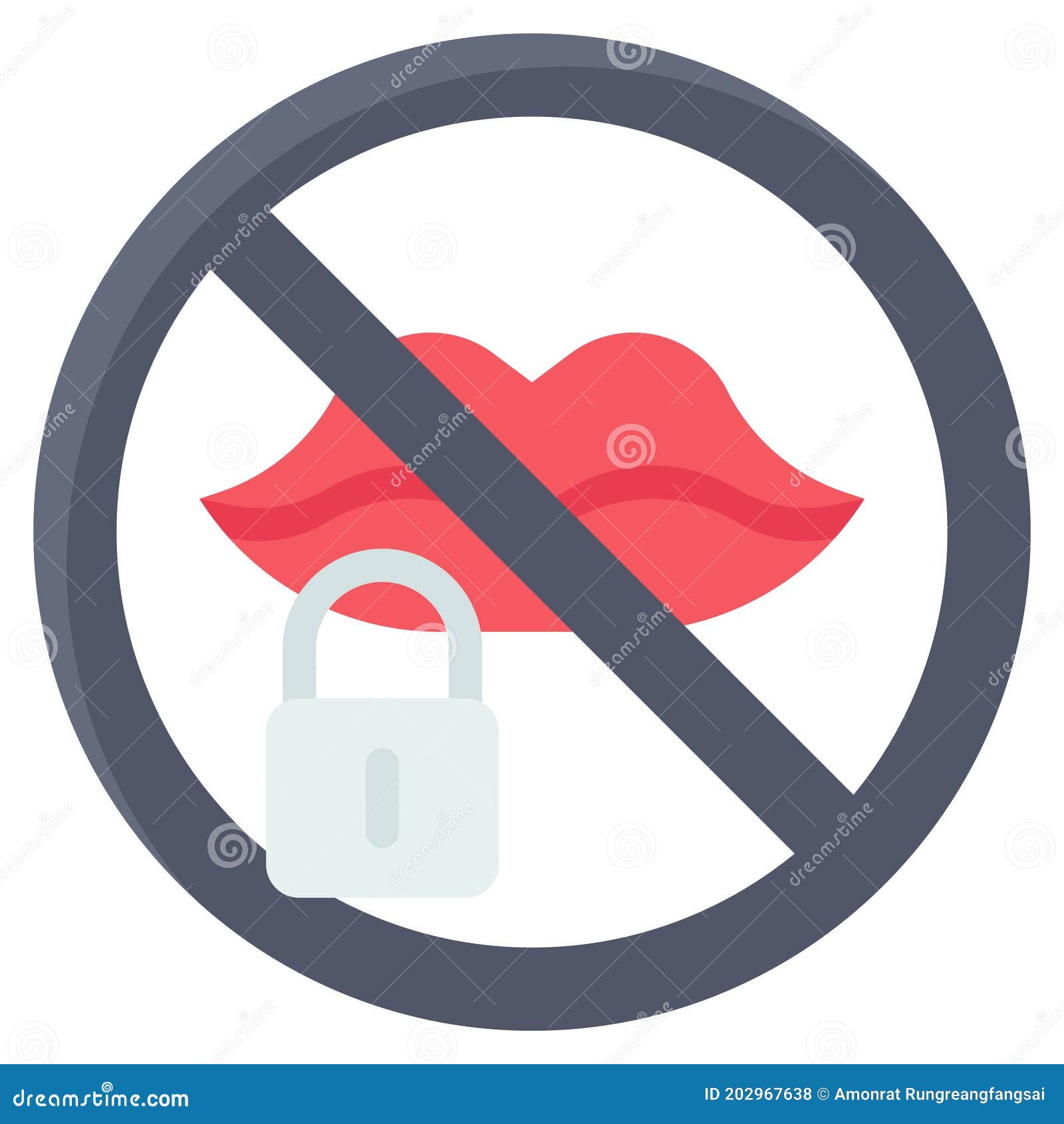 No Speak Icon, Protest Related Vector Stock Vector - Illustration of ...