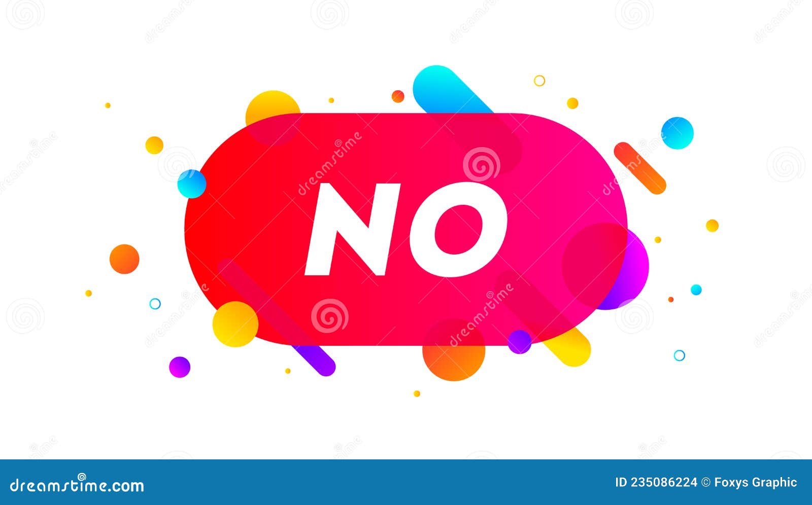 No, Speech Bubble. Banner, Poster Stock Vector - Illustration of speak ...
