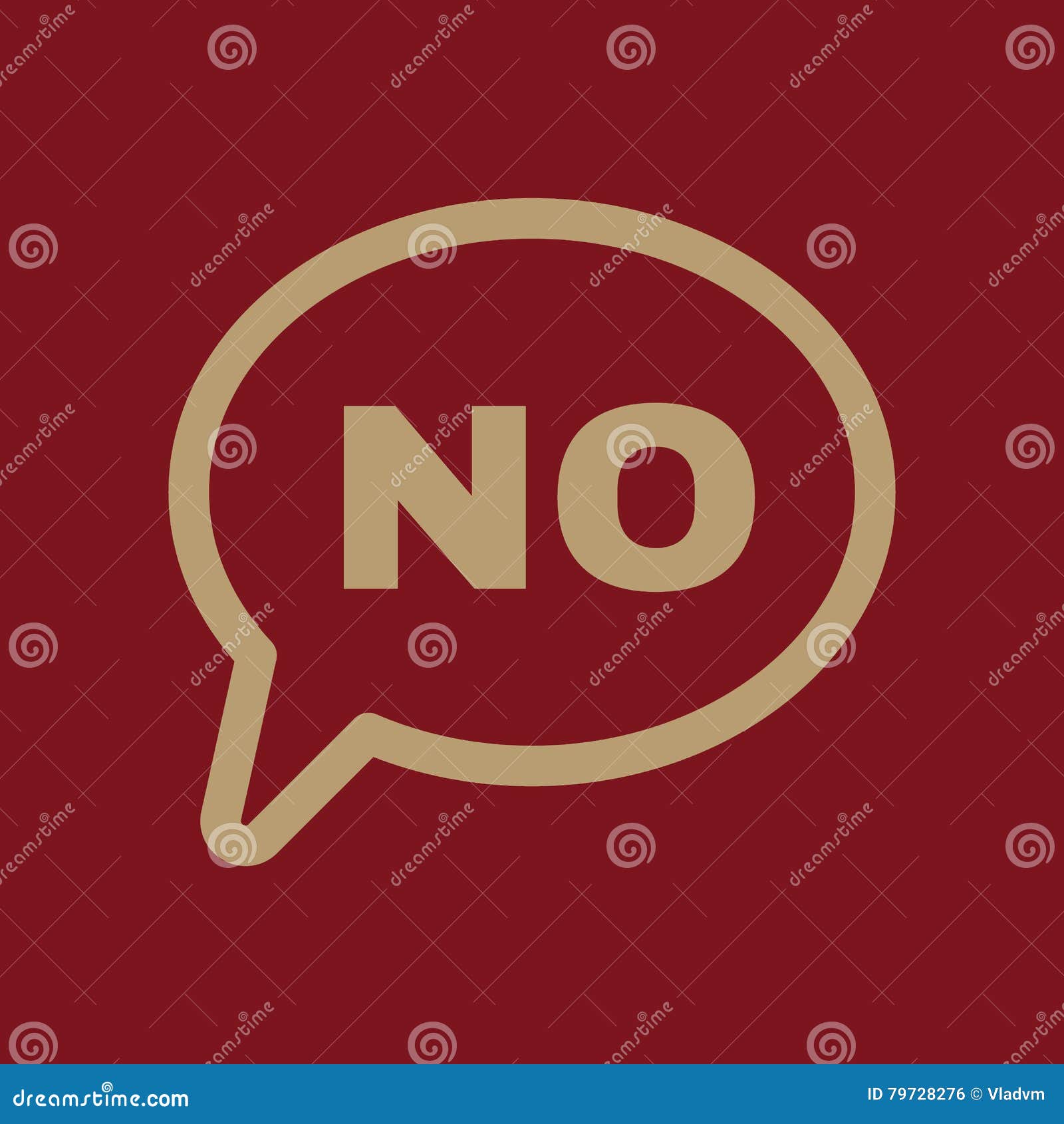 The NO Speech Bubble Icon. No Symbol Stock Vector - Illustration of ...