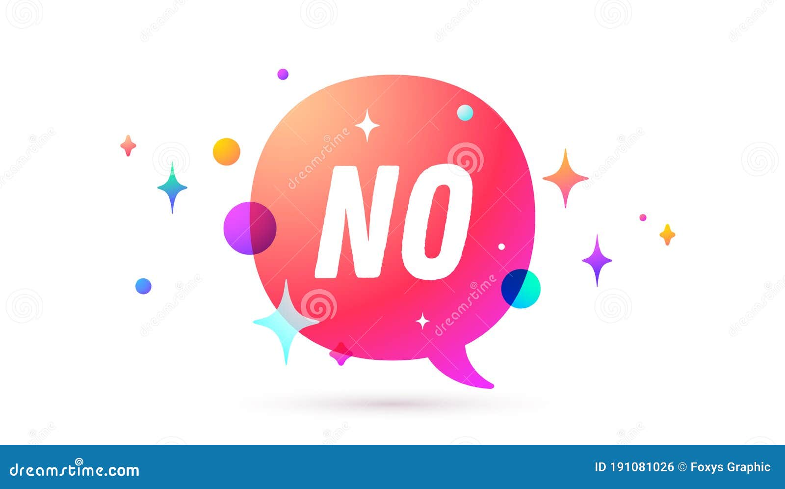 No. Speech bubble stock vector. Illustration of isolated - 191081026