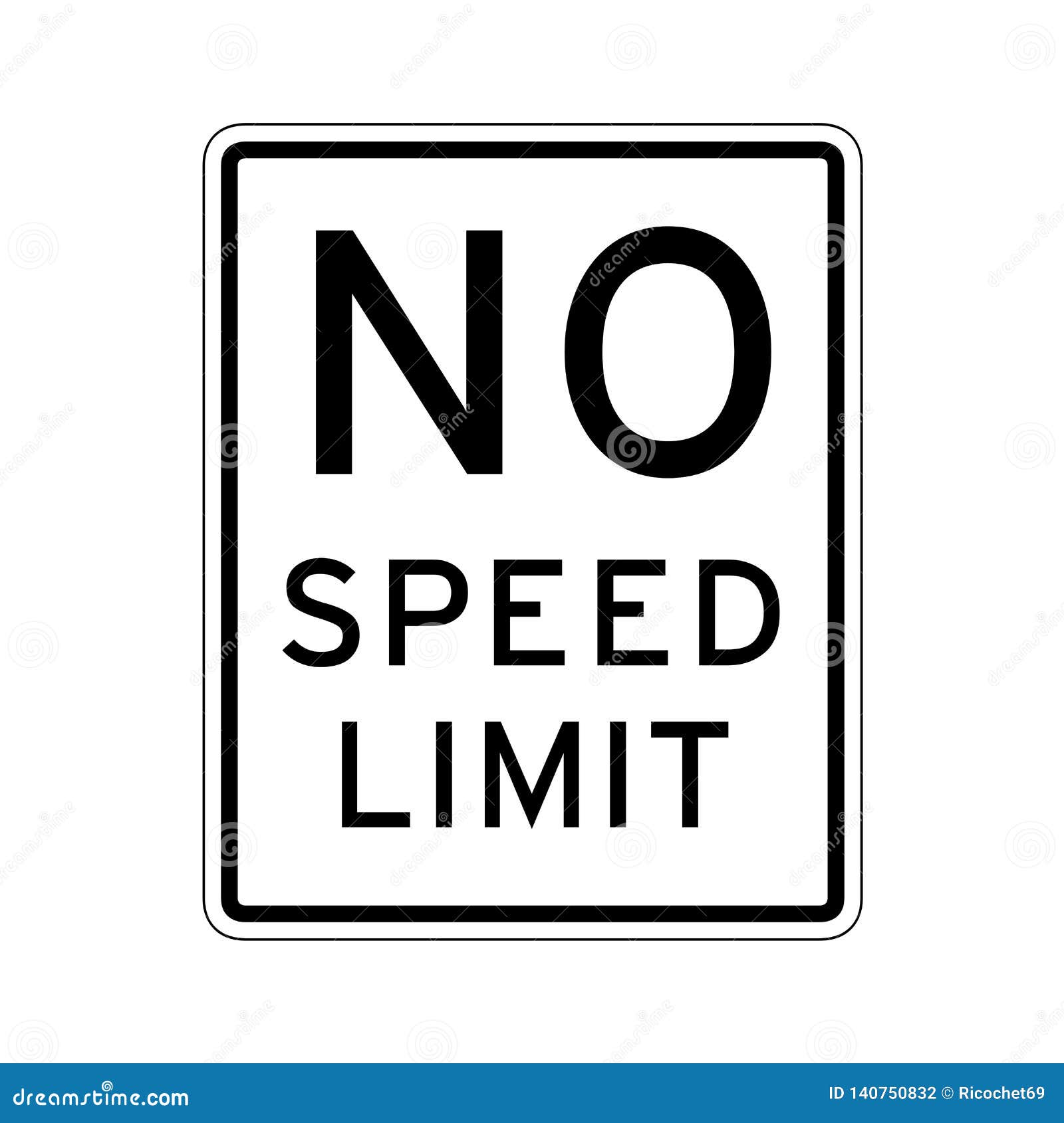 No Speed Limit Road Sign in USA Stock Illustration - Illustration of ... No Speed Limit Road Sign in USA Stock Illustration - Illustration of ...