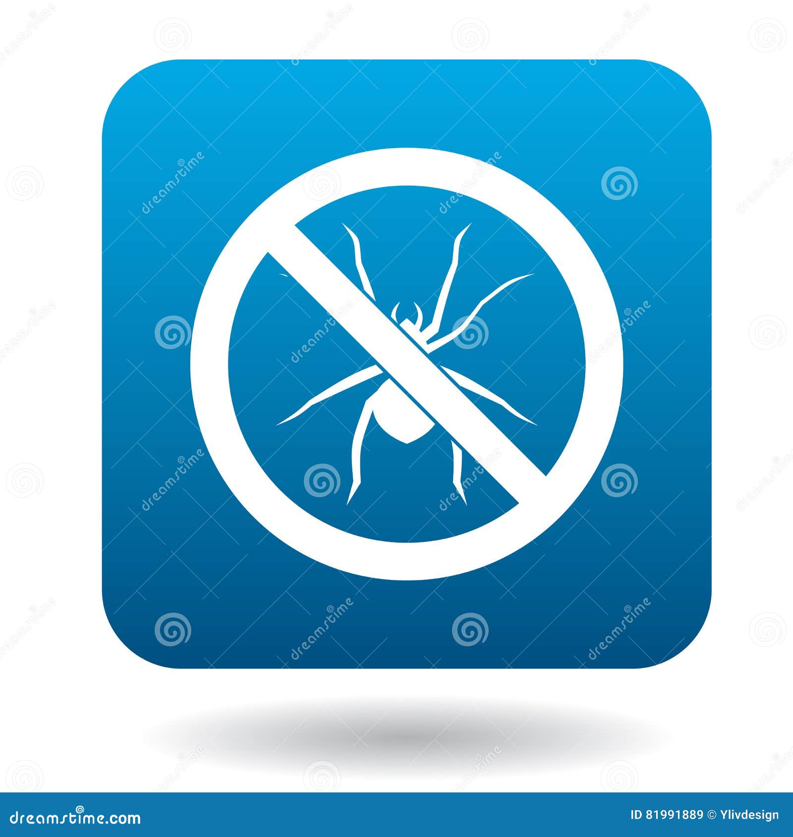 No Spider Sign Icon, Simple Style Stock Vector - Illustration of badge ...